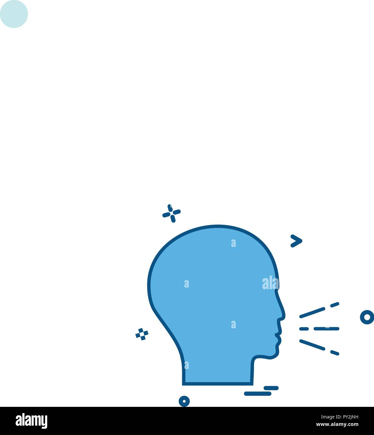 man speaking sound waves talking volume icon vector desige Stock Vector ...