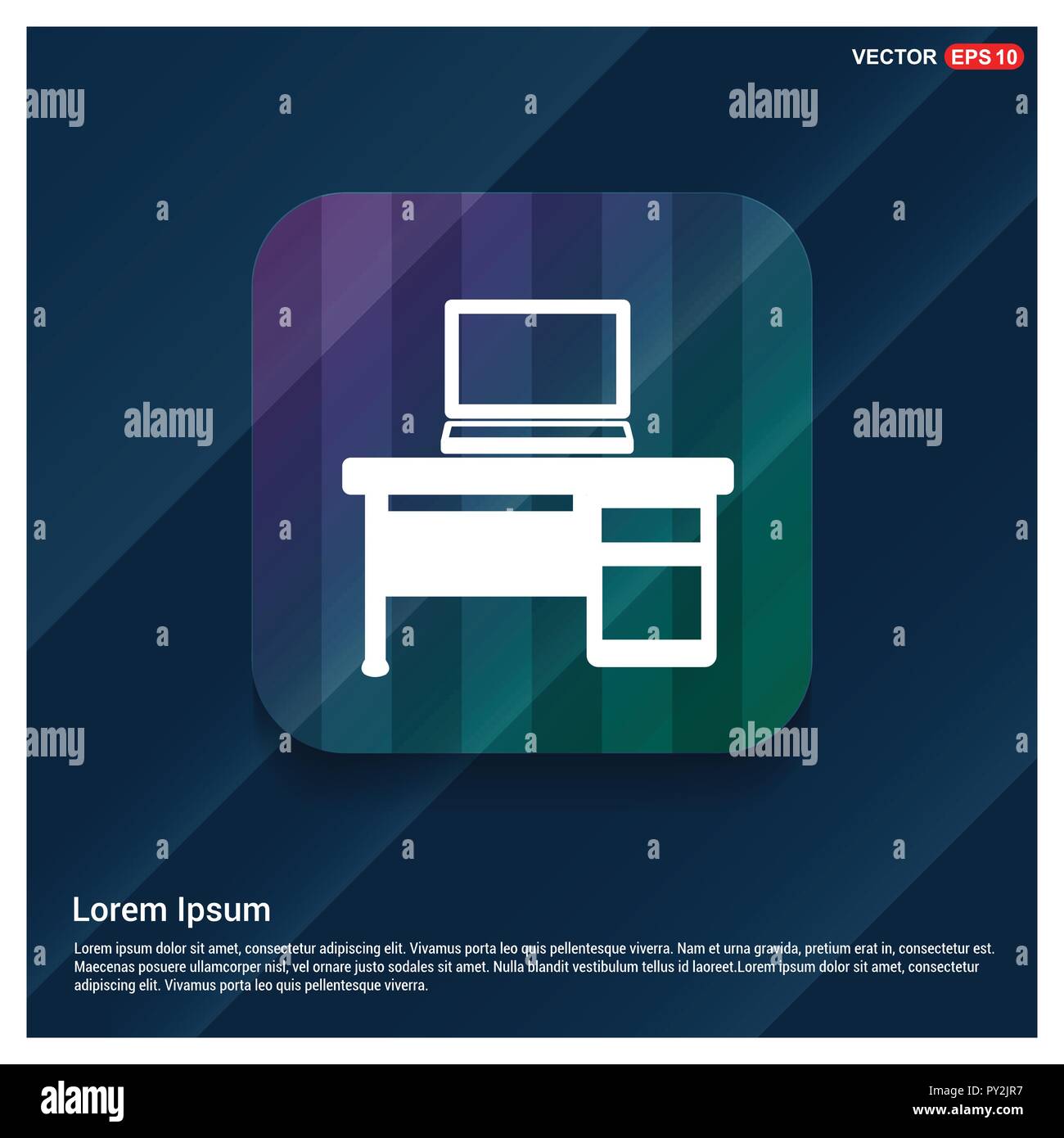 Computer Table Icon Stock Vector Image & Art - Alamy