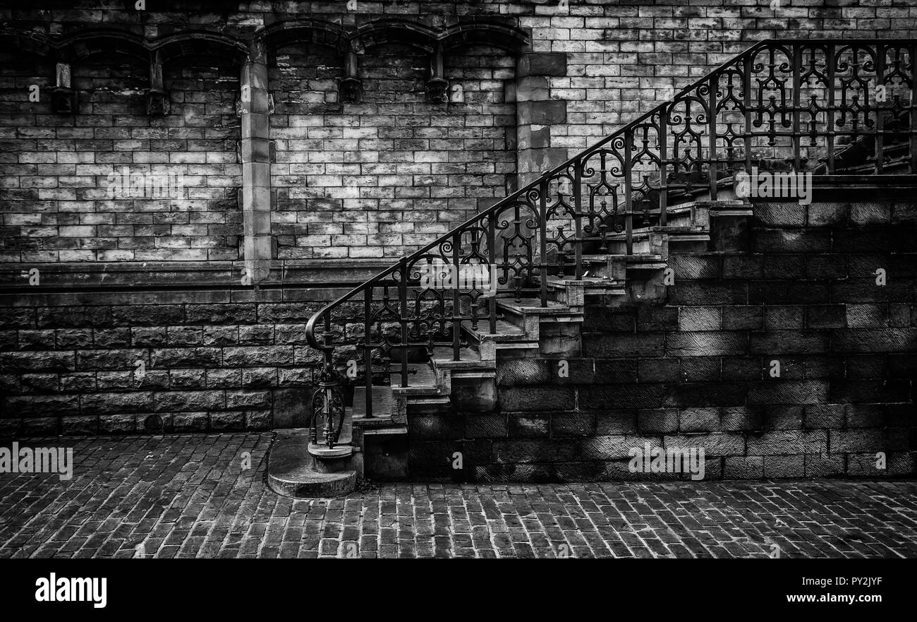 Old stone staircase, detail of medieval steps, history Stock Photo - Alamy