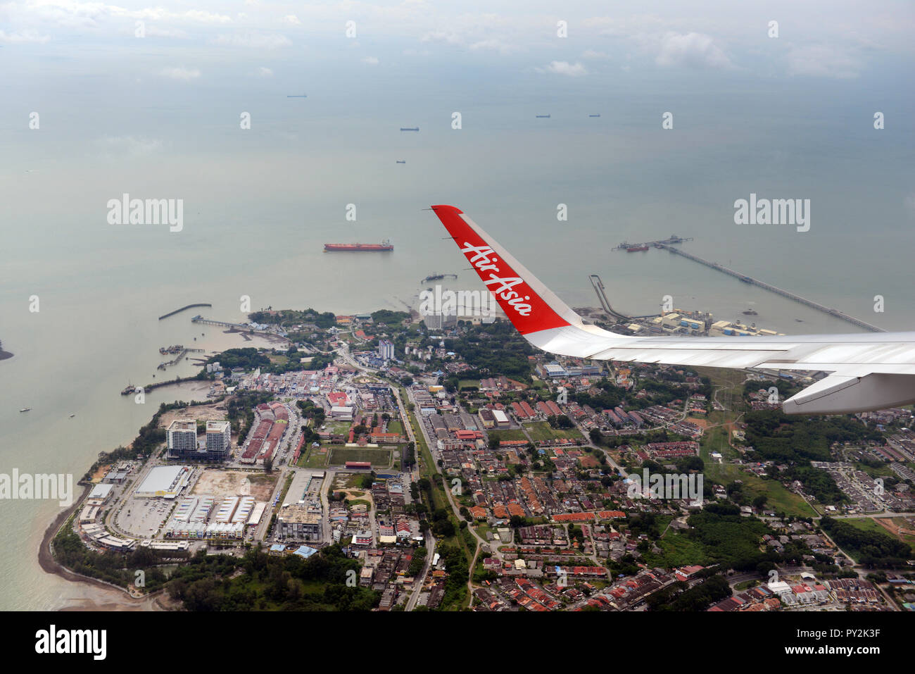Aerial view of Port Dickson in Malaysia Stock Photo - Alamy