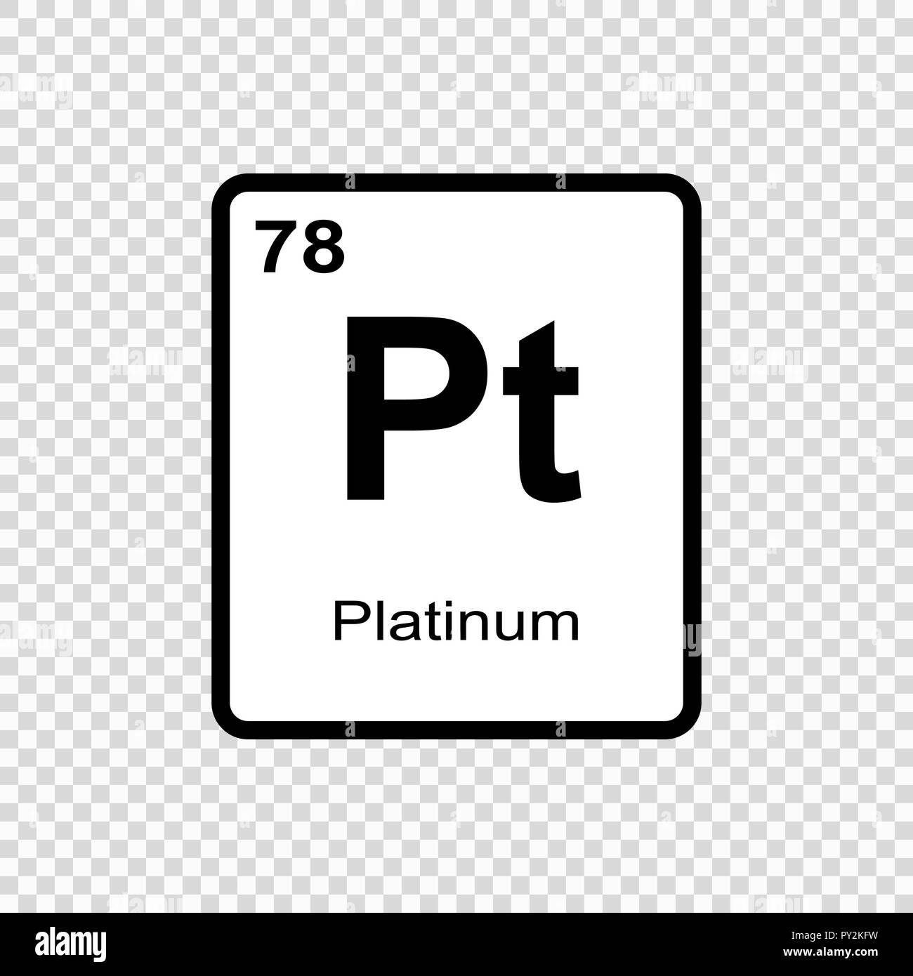 Platinum symbol chemical element Stock Vector Images - Alamy