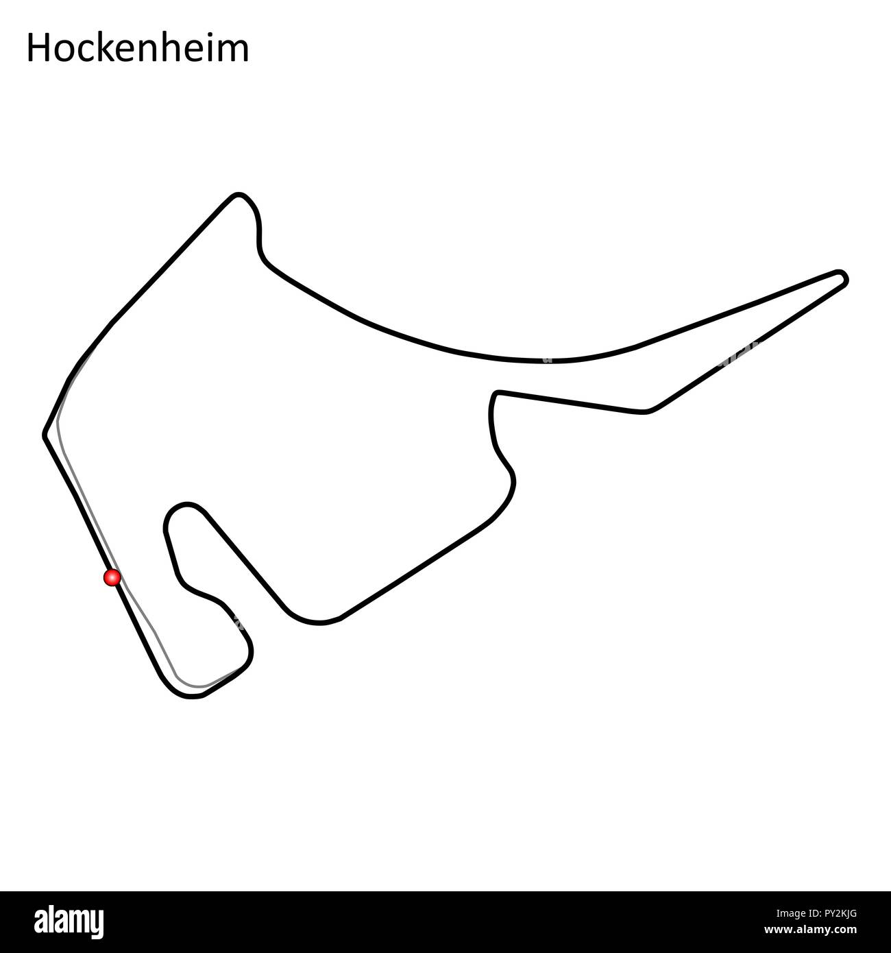 Hockenheim grand prix race track. circuit for motorsport and autosport ...