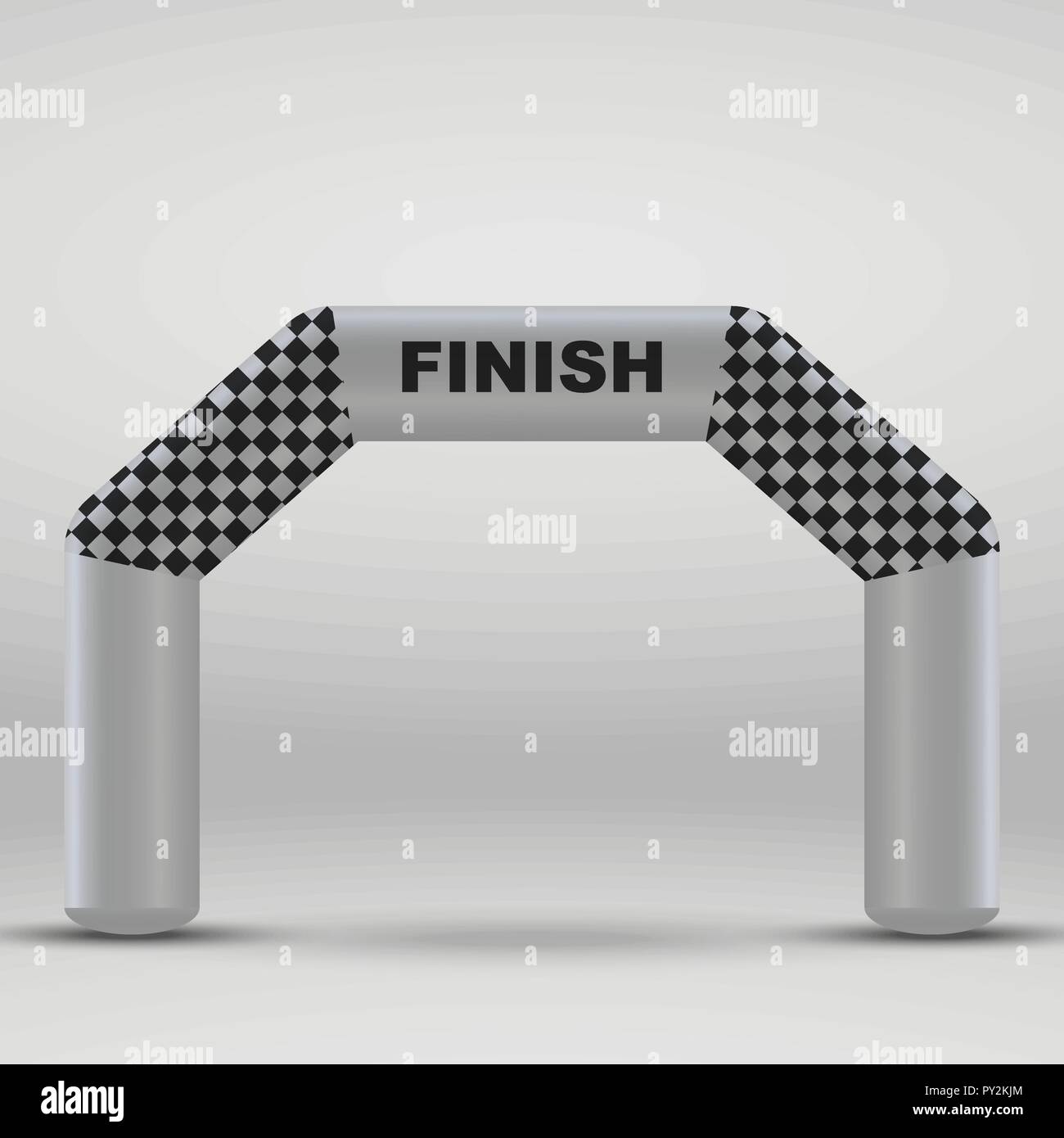 3D Inflatable finish line arch. Vector illustration Stock Vector Image ...