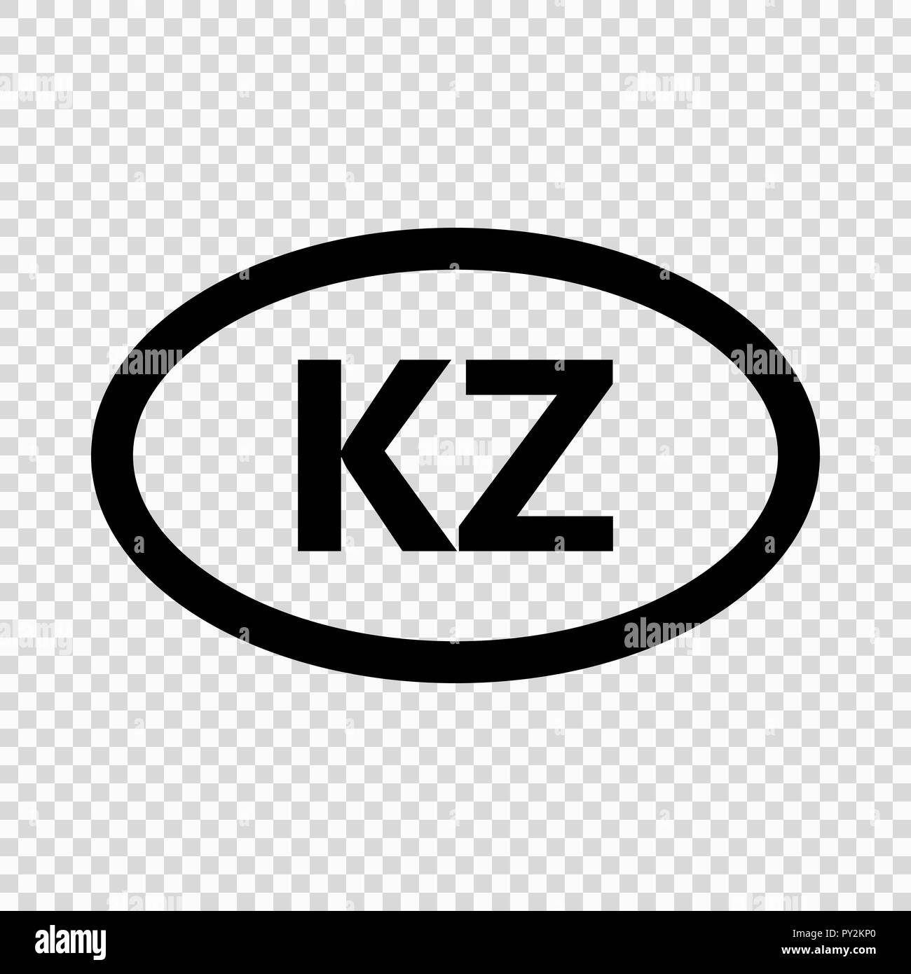 Kazakhstan code symbol. short country name. Domain name Stock Vector ...