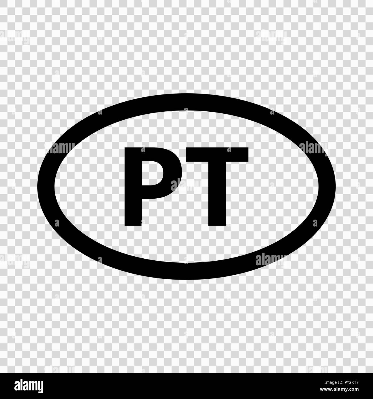 Portugal code symbol. short country name. Domain name Stock Vector ...