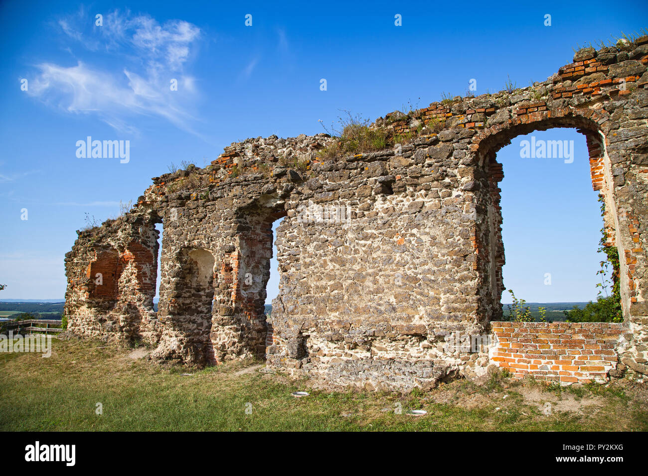 Medieval Gussing castle in Austria, owned by the Batthyány family Stock ...