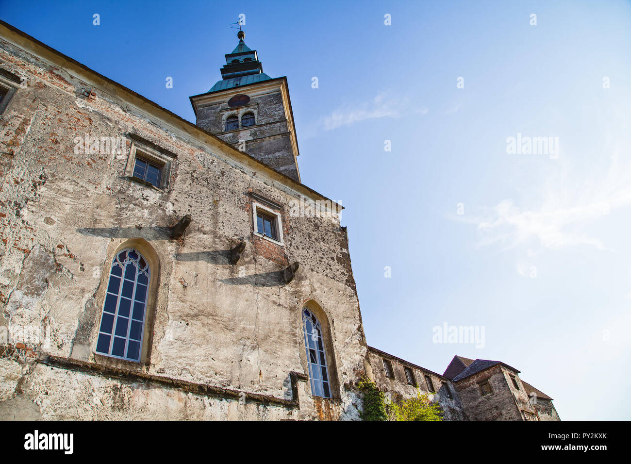 Medieval Gussing castle in Austria, owned by the Batthyány family Stock ...