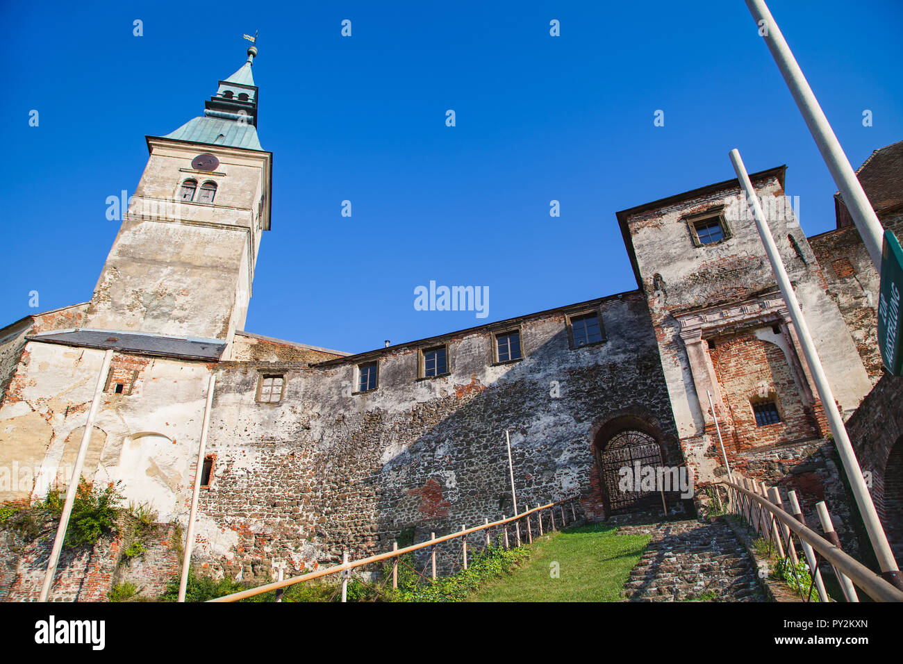 Medieval Gussing castle in Austria, owned by the Batthyány family Stock ...