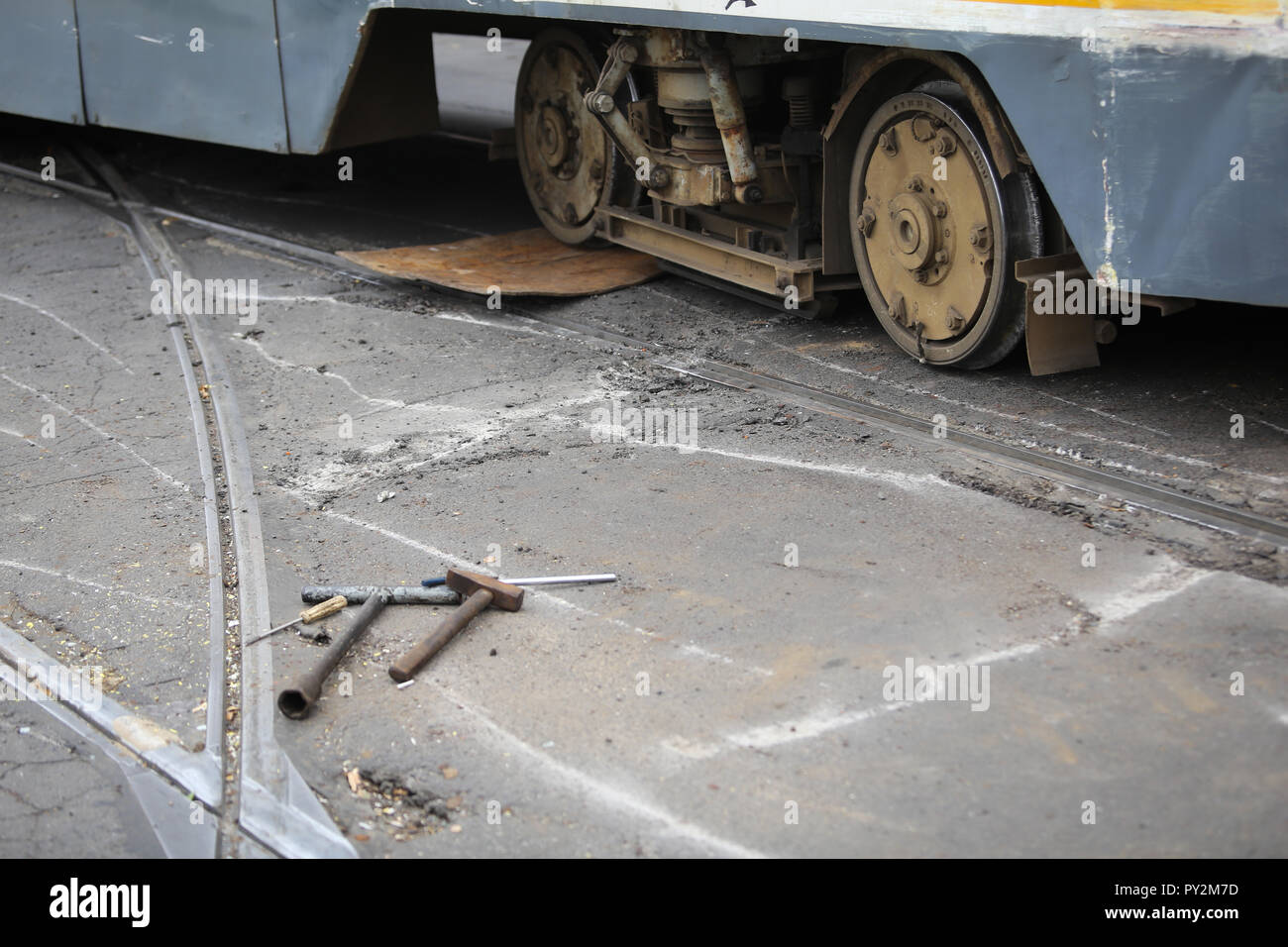 Tram accident hi-res stock photography and images - Alamy