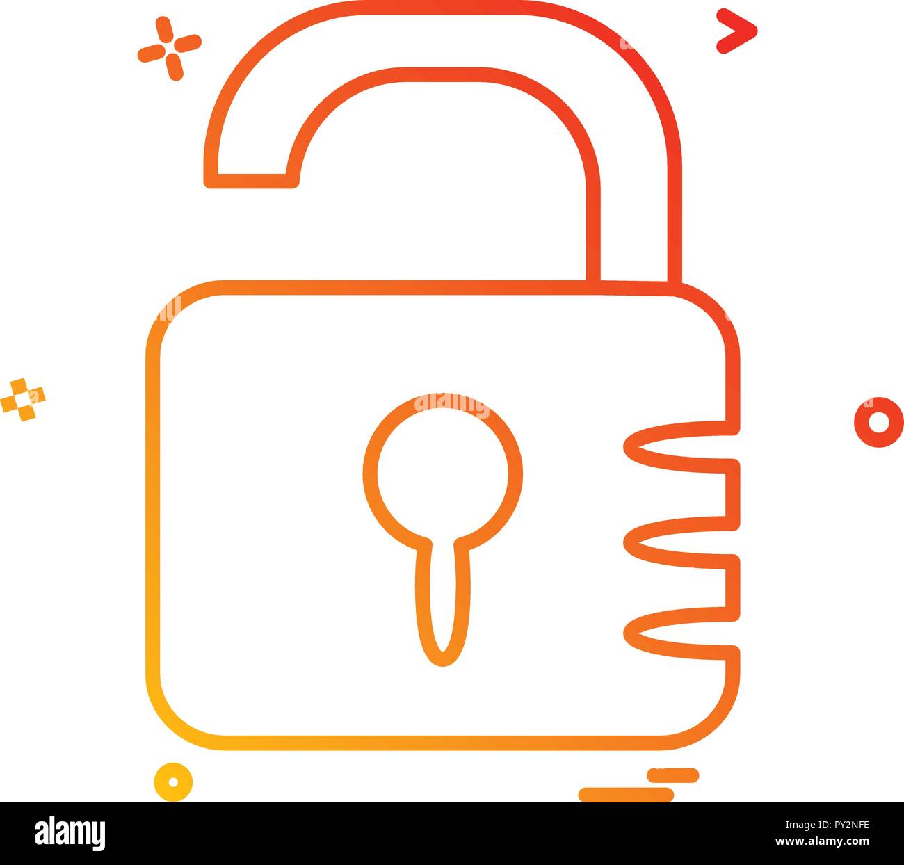 Lock icon design vector Stock Vector Image & Art - Alamy