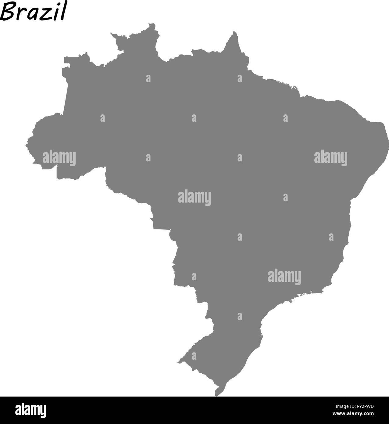 High quality map of Brazil . Vector illustration Stock Vector Image ...