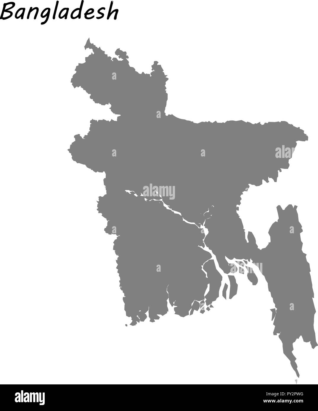 High quality map of Bangladesh . Vector illustration Stock Vector Image ...