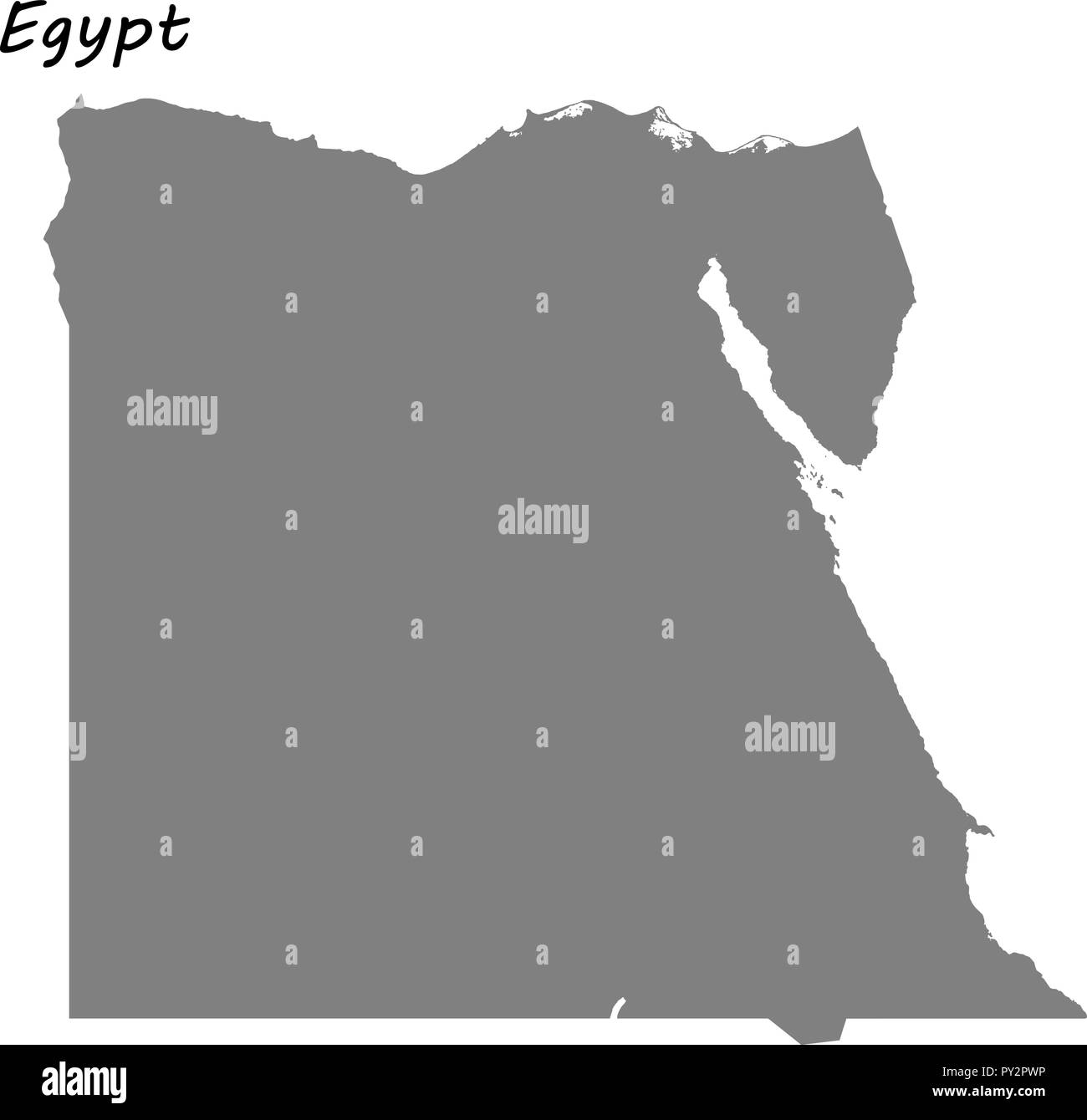 High quality map of Egypt . Vector illustration Stock Vector Image ...