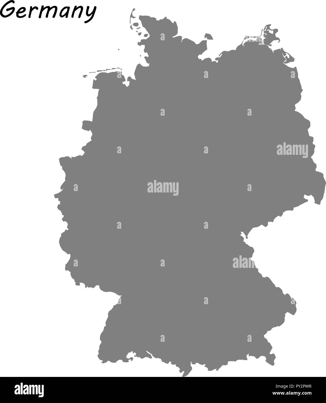 High quality map of Germany . Vector illustration Stock Vector Image ...