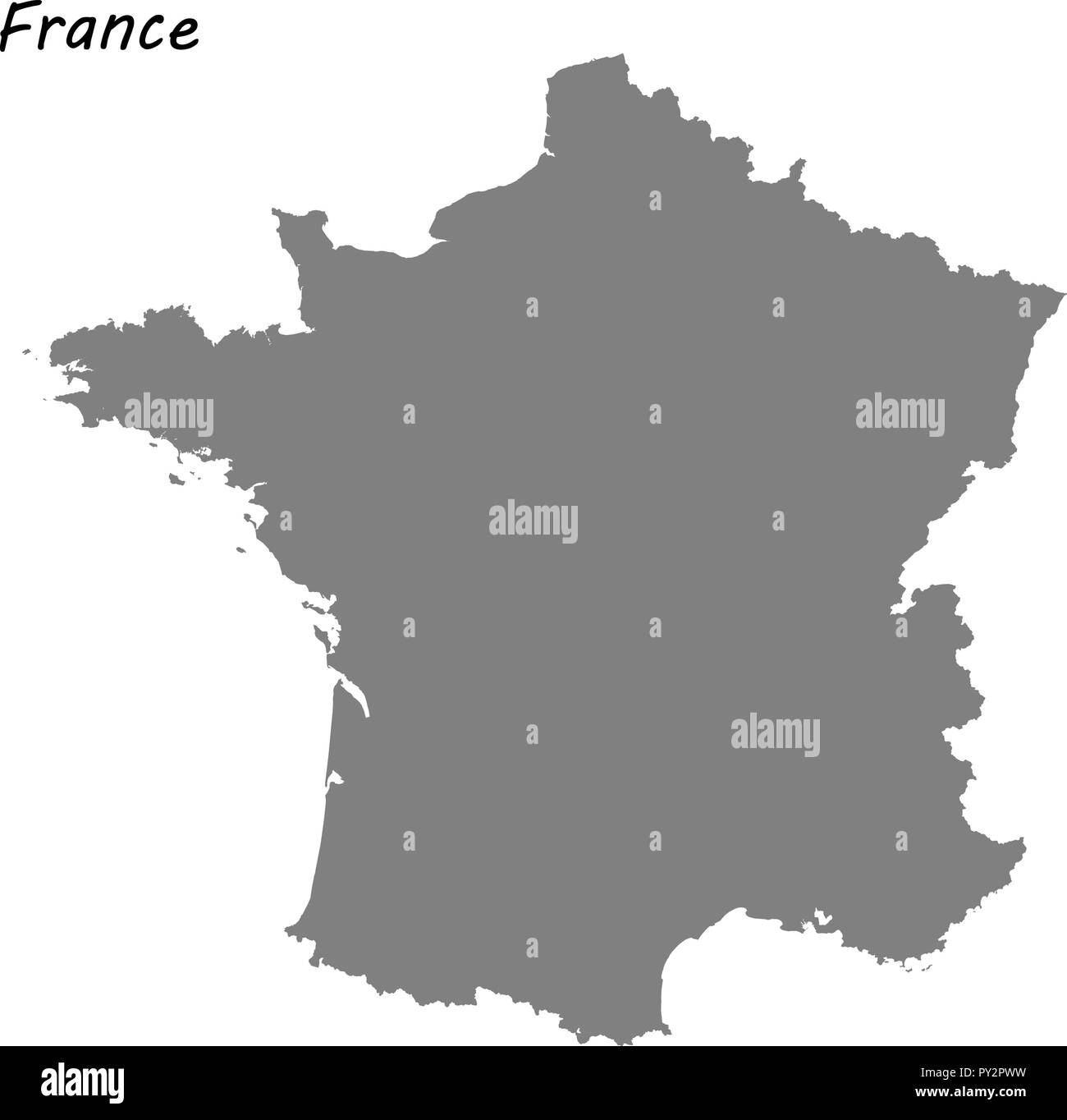 High quality map of France . Vector illustration Stock Vector Image ...