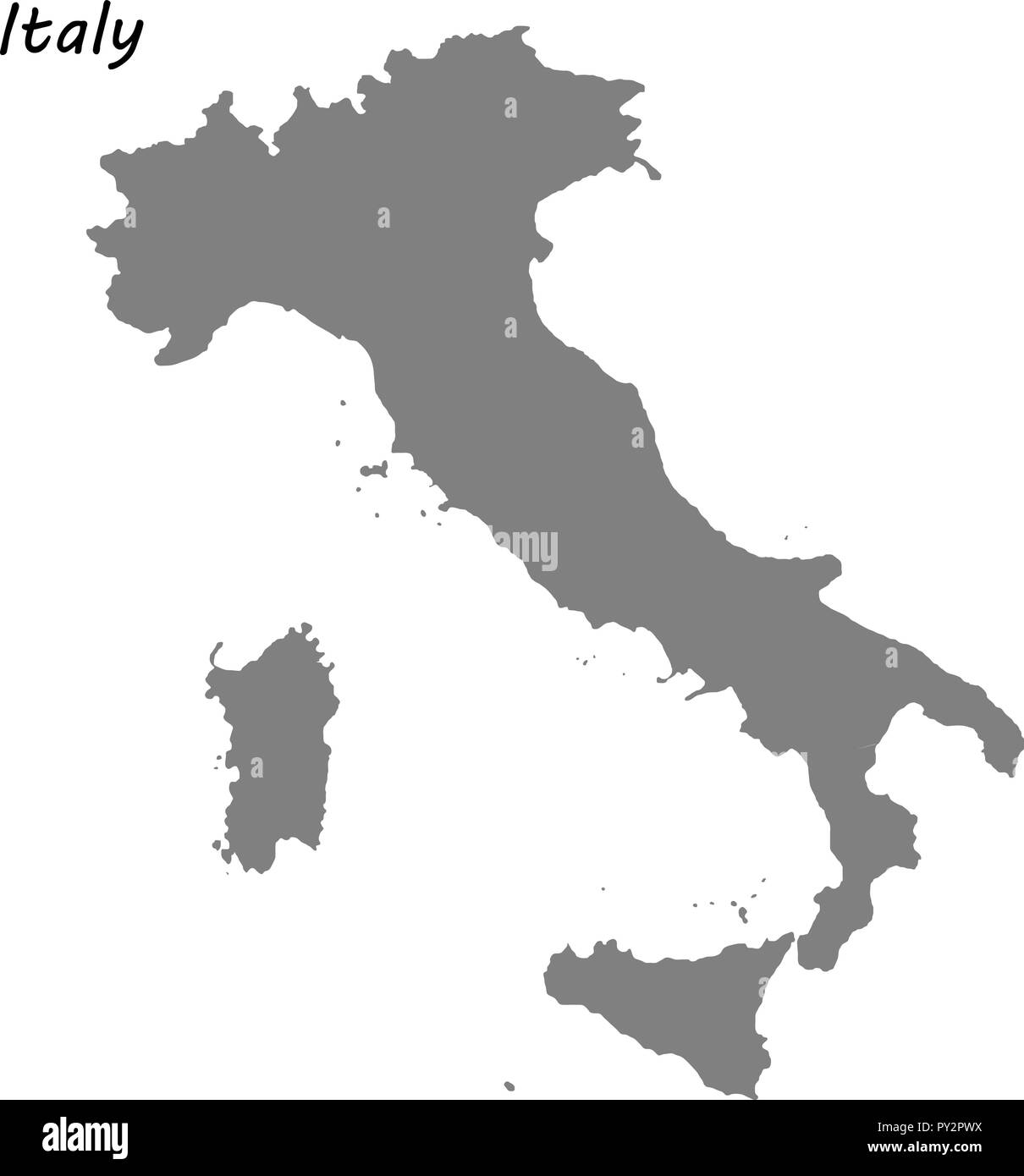 High quality map of Italy . Vector illustration Stock Vector Image ...