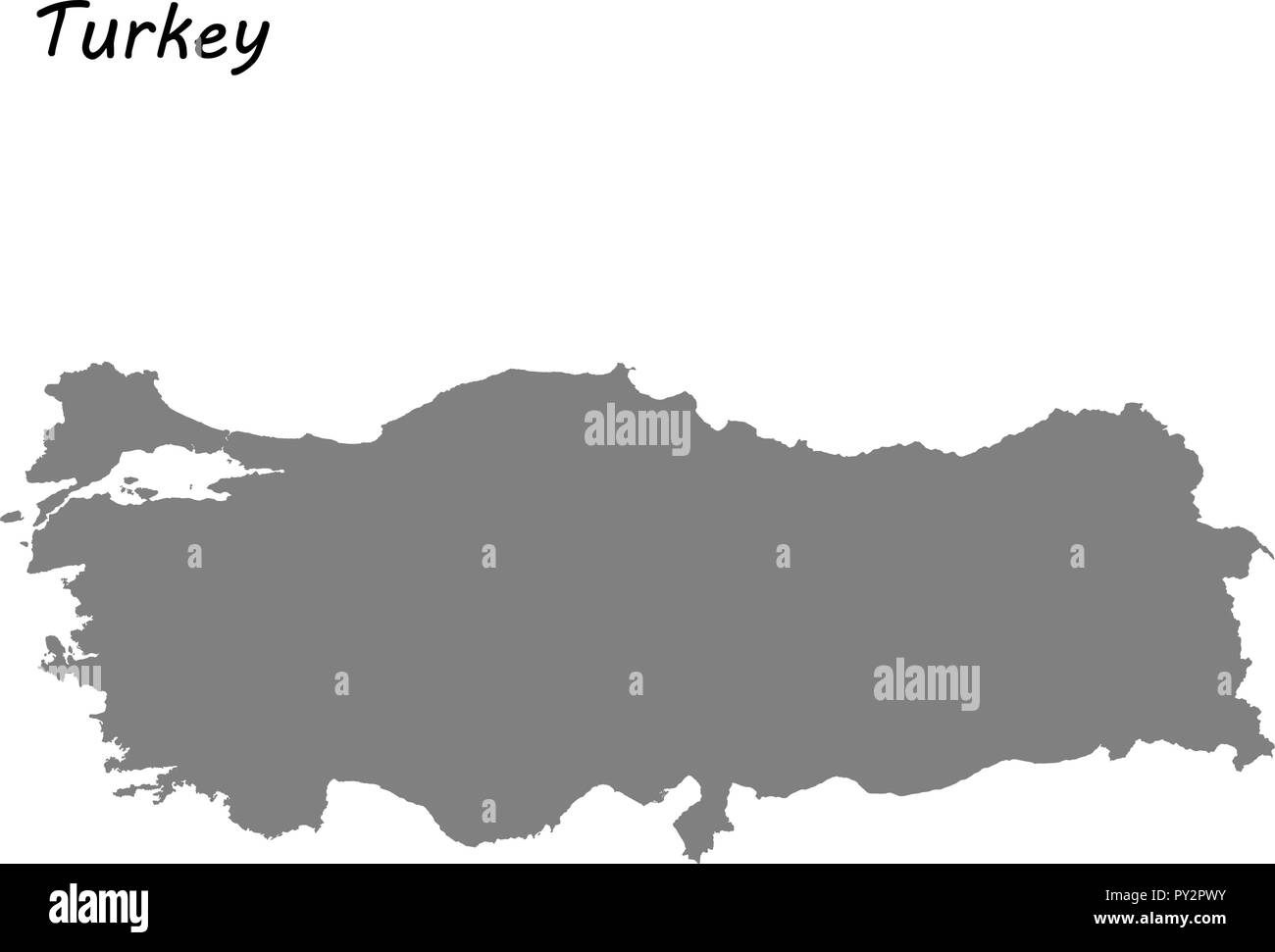 High quality map of Turkey . Vector illustration Stock Vector Image ...