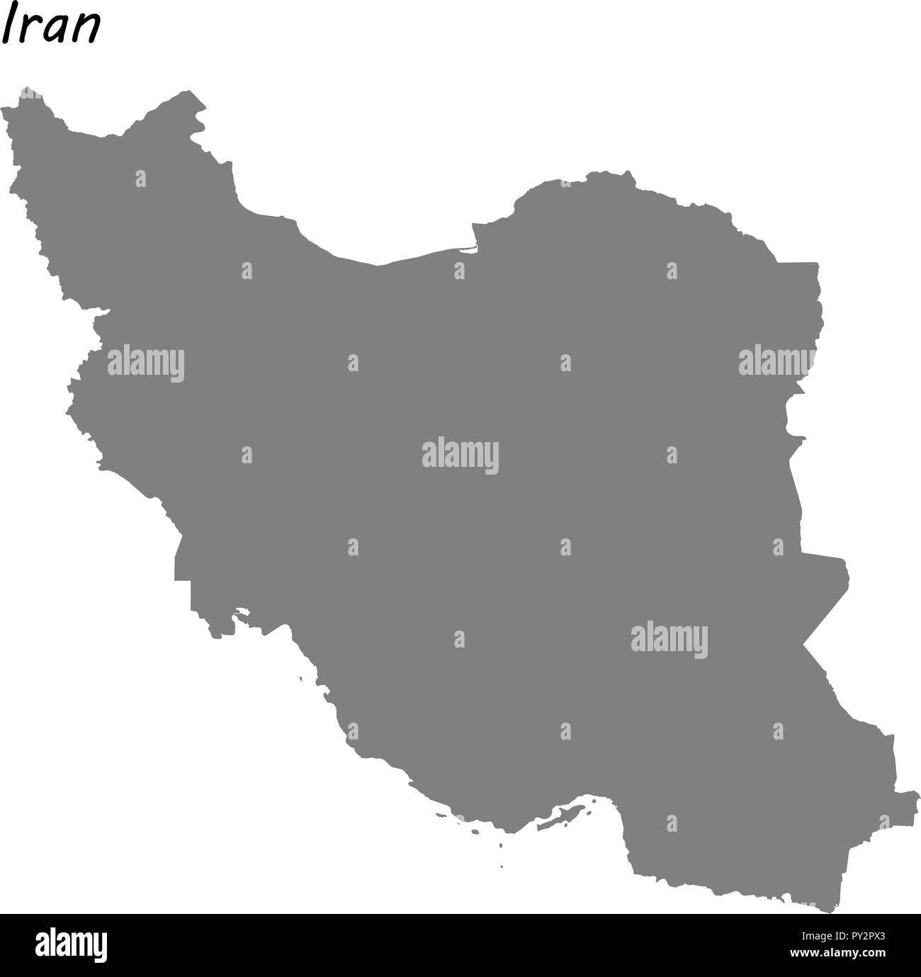 High quality map of Iran . Vector illustration Stock Vector Image & Art ...