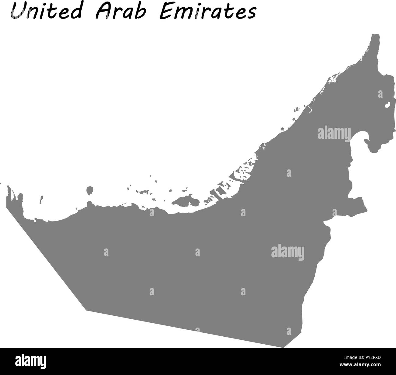 United Arab Emirates Blind Map Eps Illustrator Map Vector World Maps