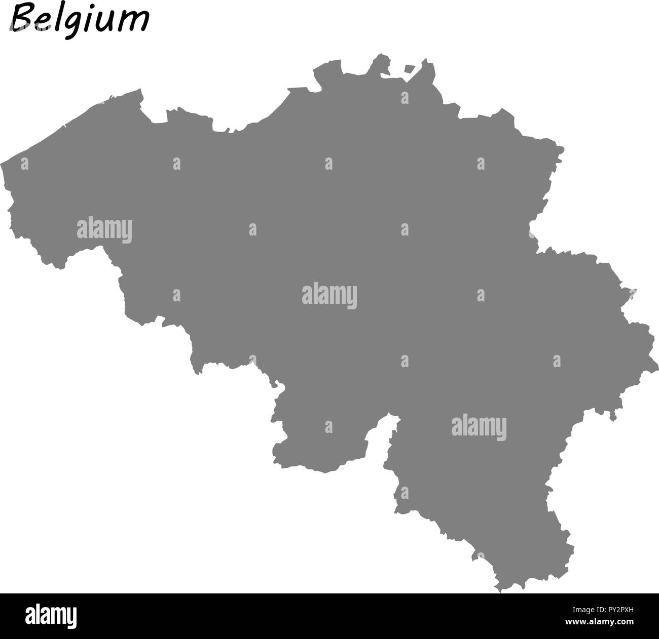 High quality map of Belgium . Vector illustration Stock Vector Image ...