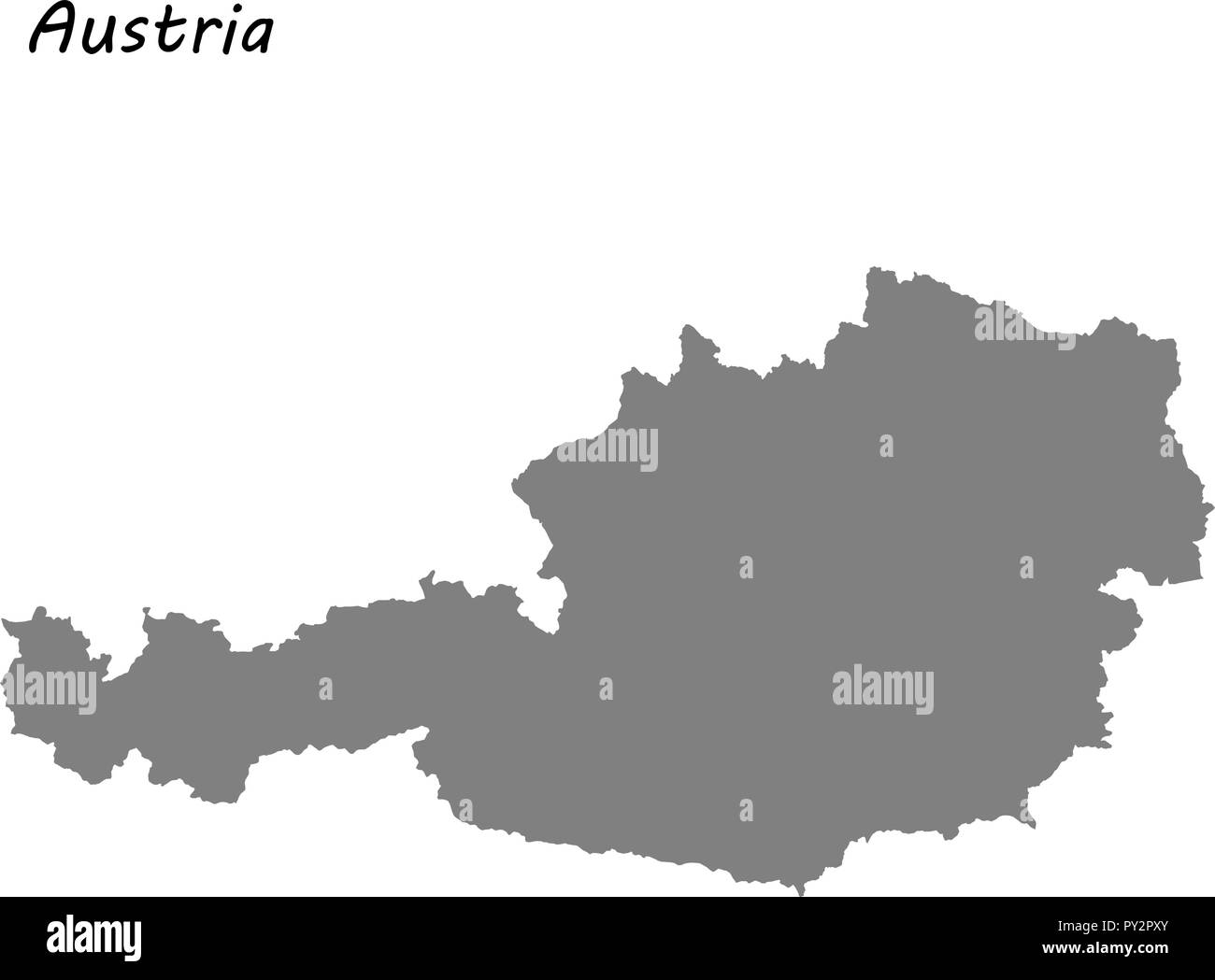 High quality map of Austria . Vector illustration Stock Vector Image ...