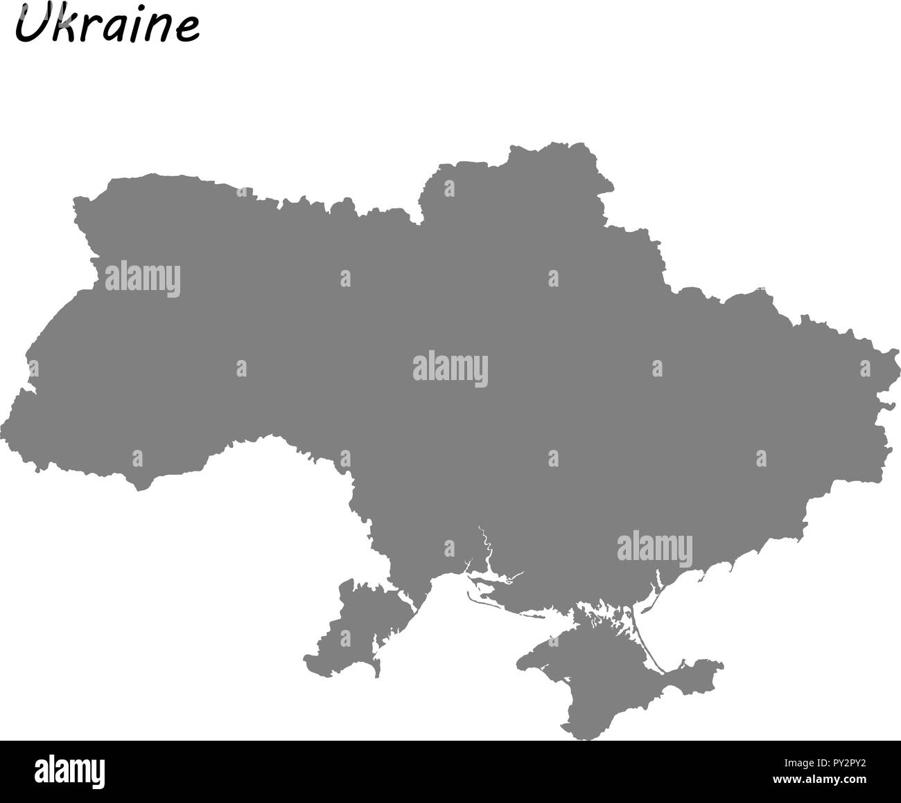 High quality map of Ukraine . Vector illustration Stock Vector Image ...