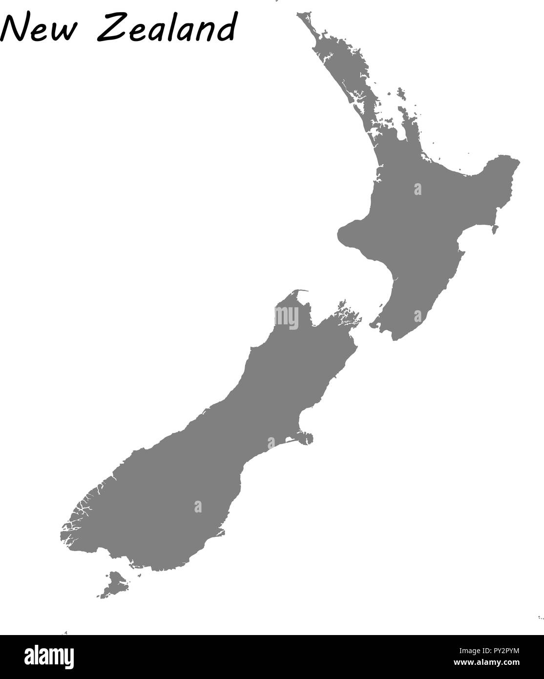 High quality map of New Zealand . Vector illustration Stock Vector ...