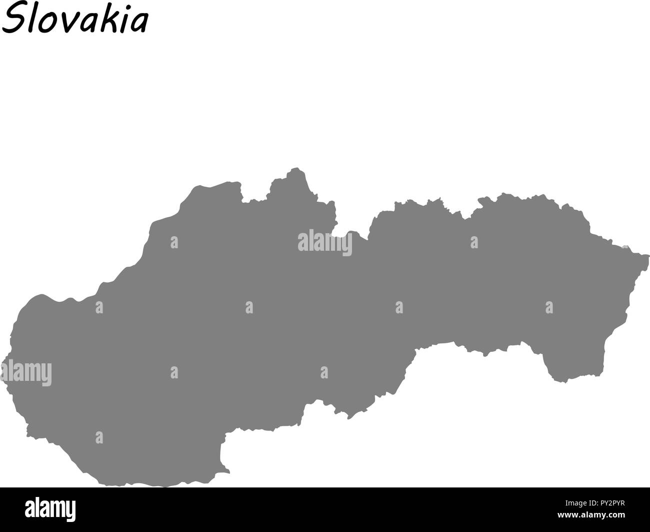 High quality map of Slovakia . Vector illustration Stock Vector Image ...