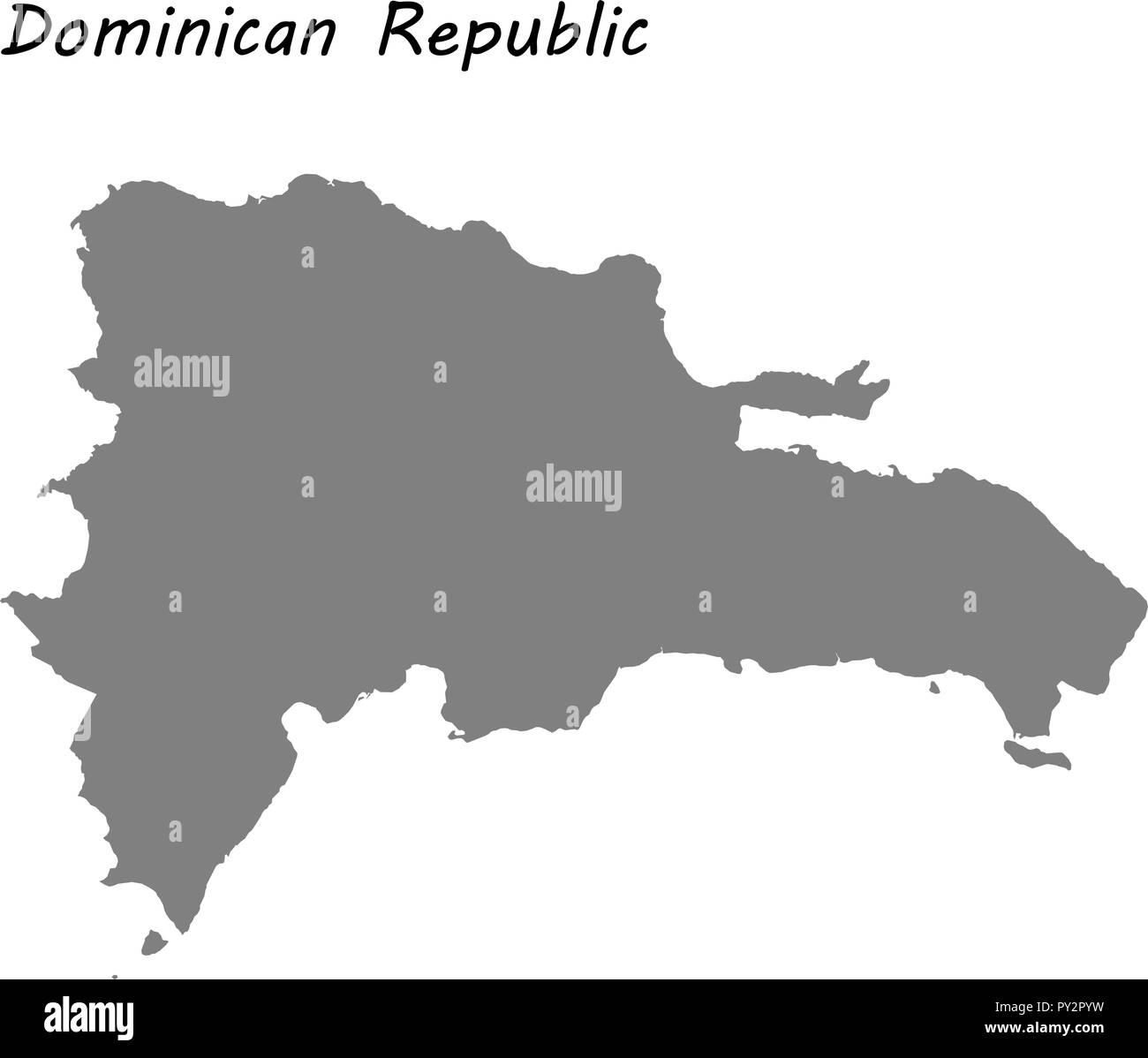High quality map of Dominican Republic . Vector illustration Stock ...
