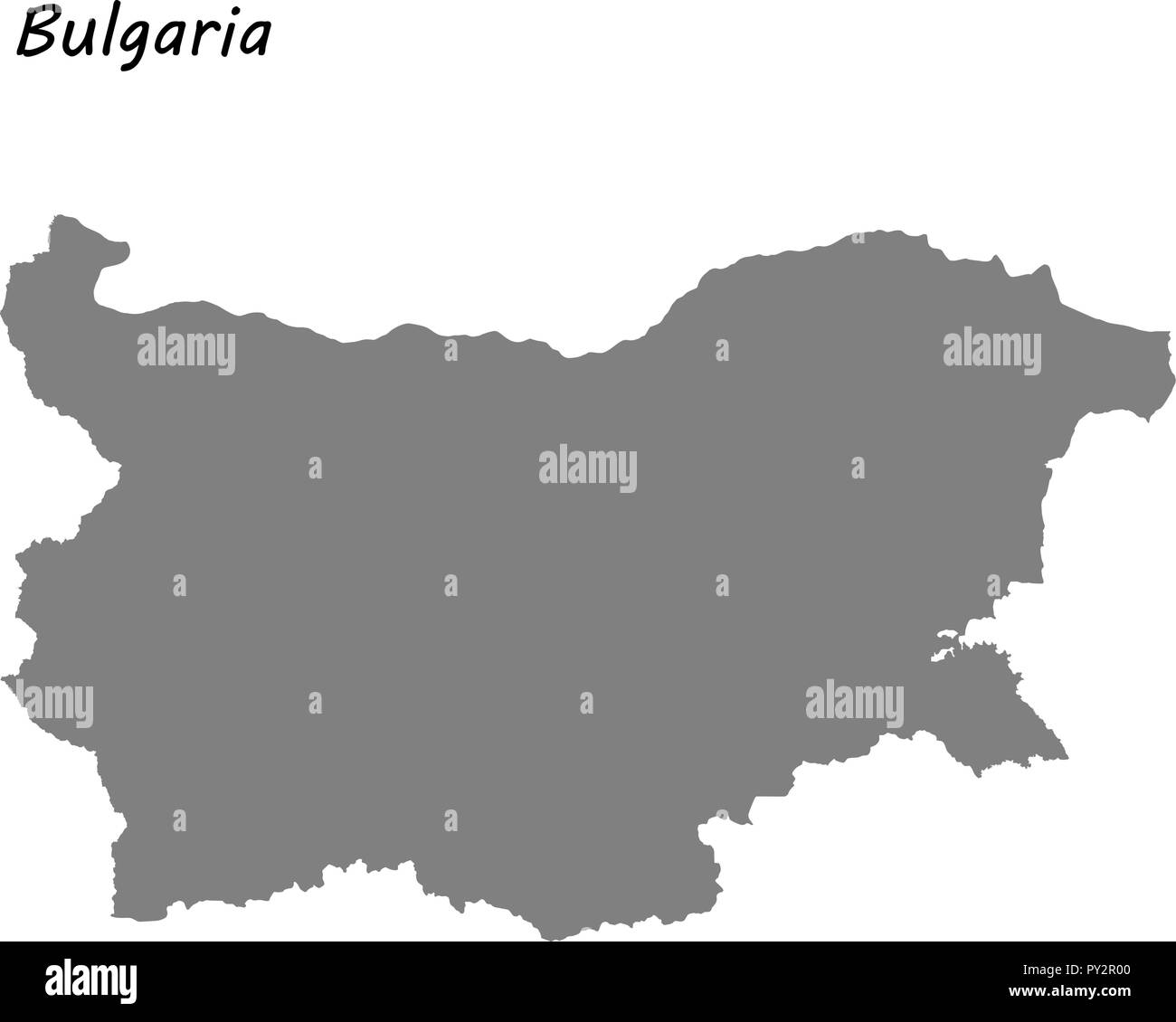 High quality map of Bulgaria . Vector illustration Stock Vector Image ...