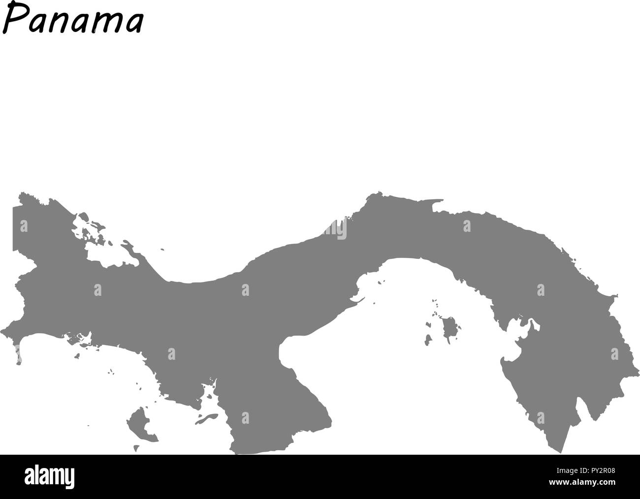 High quality map of Panama . Vector illustration Stock Vector Image ...