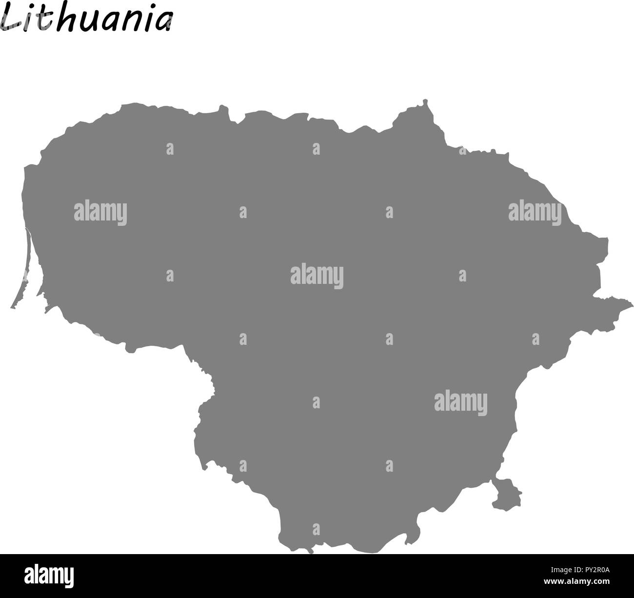 High quality map of Lithuania . Vector illustration Stock Vector Image ...