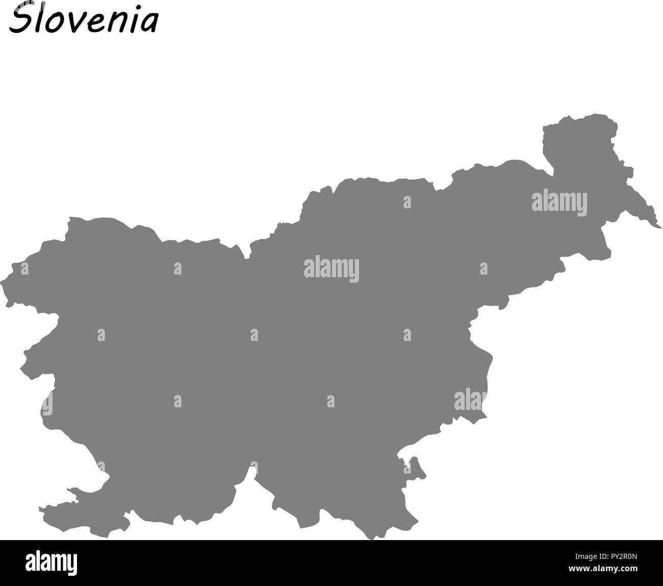 Slovenia map design country Black and White Stock Photos & Images - Alamy