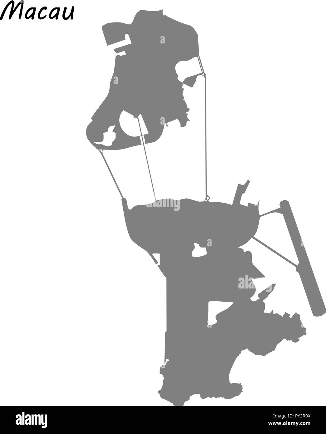 High quality map of Macau . Vector illustration Stock Vector Image ...