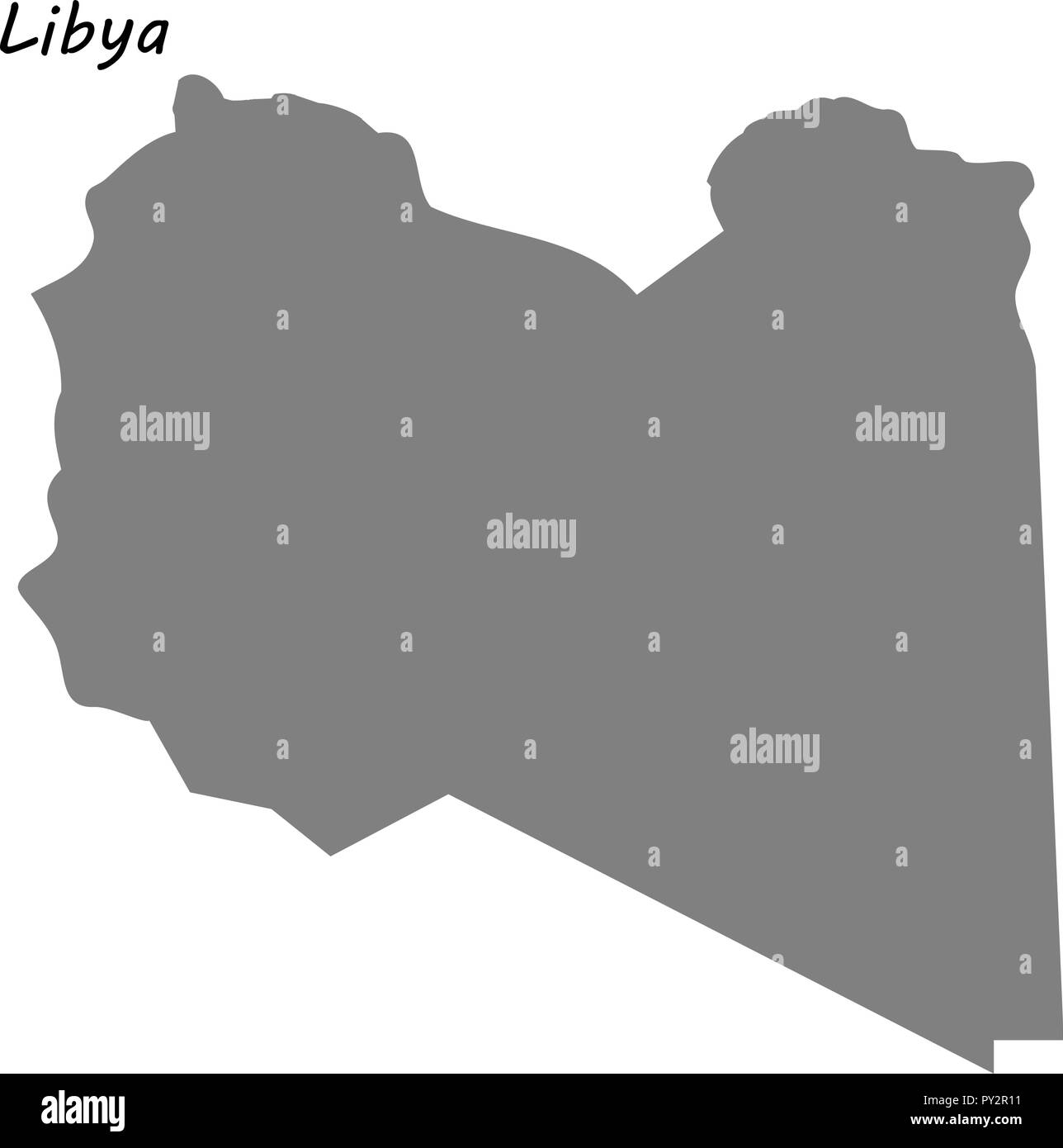 High quality map of Libya . Vector illustration Stock Vector Image ...