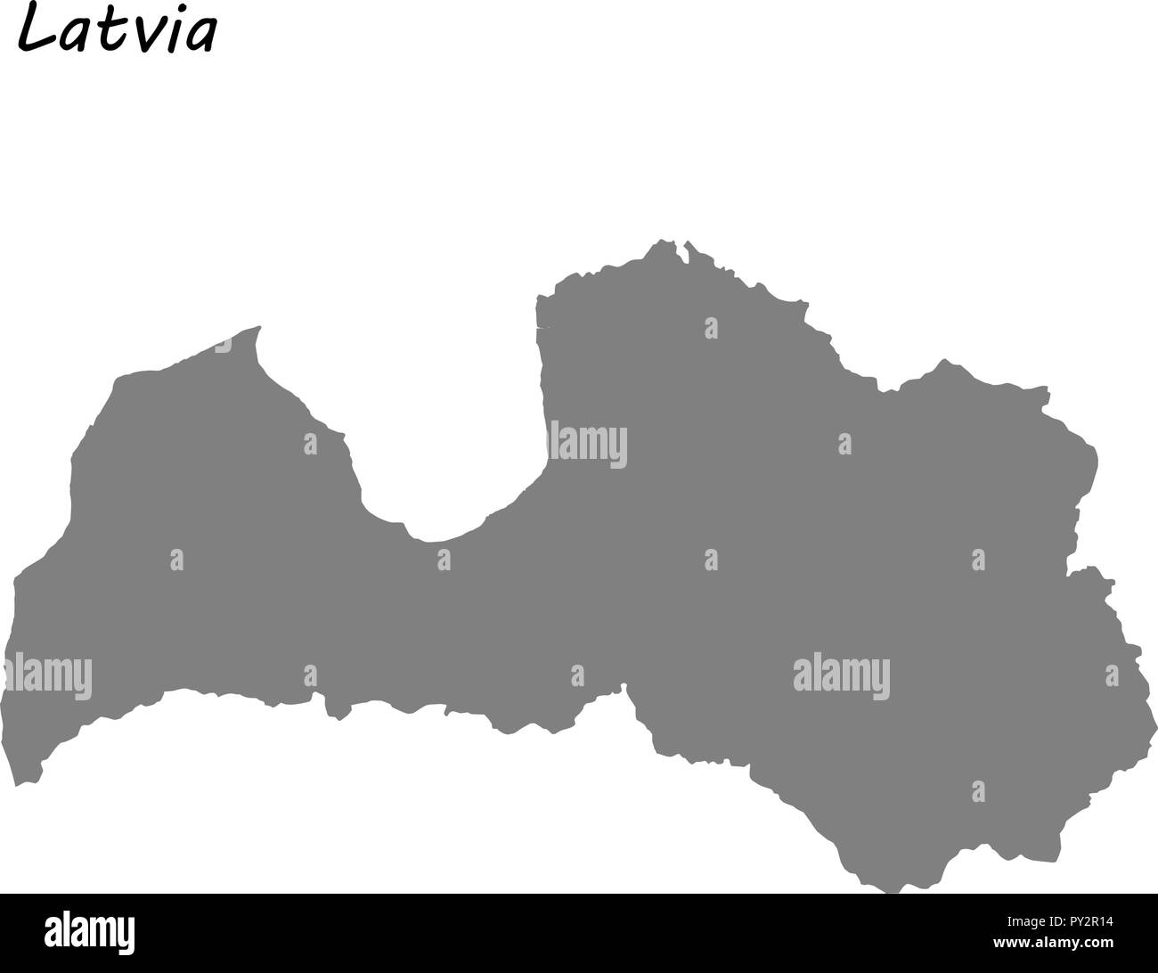 High quality map of Latvia . Vector illustration Stock Vector Image ...