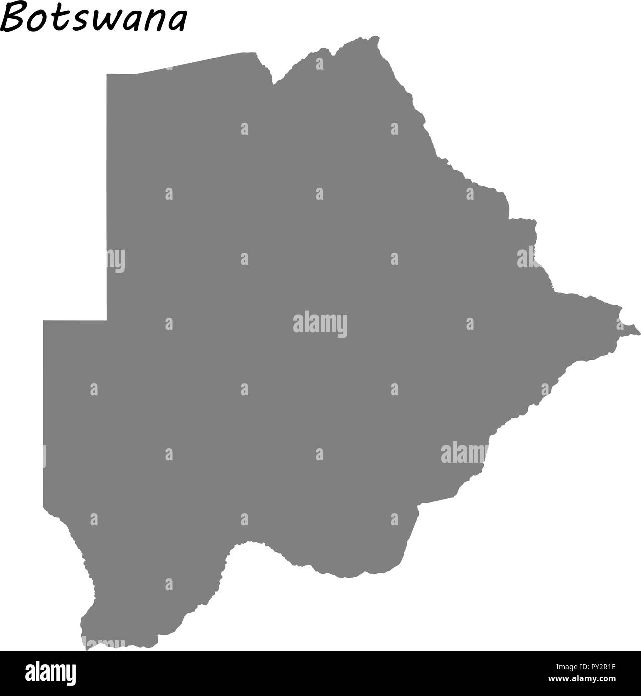 High quality map of Botswana . Vector illustration Stock Vector Image ...