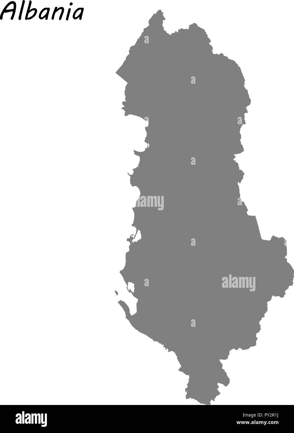 High quality map of Albania . Vector illustration Stock Vector Image ...