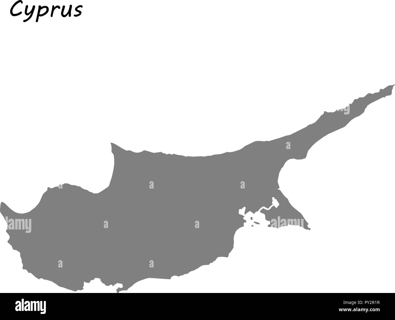 High quality map of Cyprus . Vector illustration Stock Vector Image ...