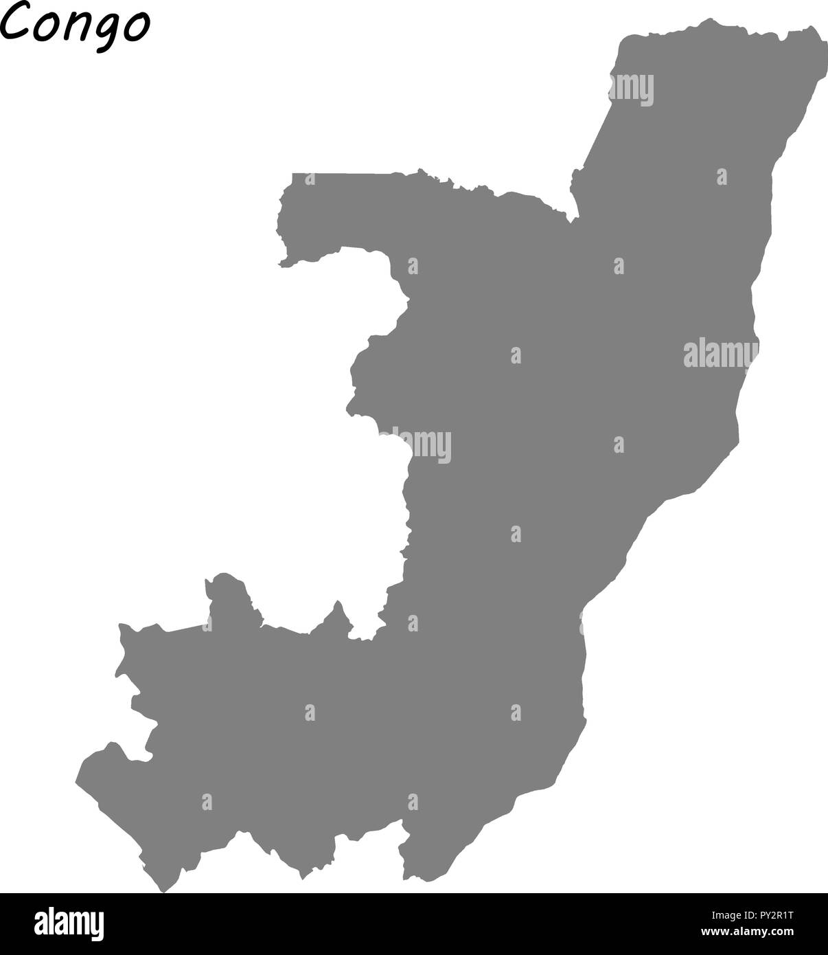 Republic congo map Black and White Stock Photos & Images - Alamy