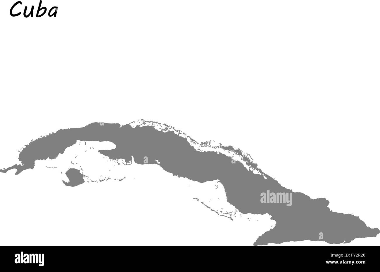 High quality map of Cuba . Vector illustration Stock Vector Image & Art ...