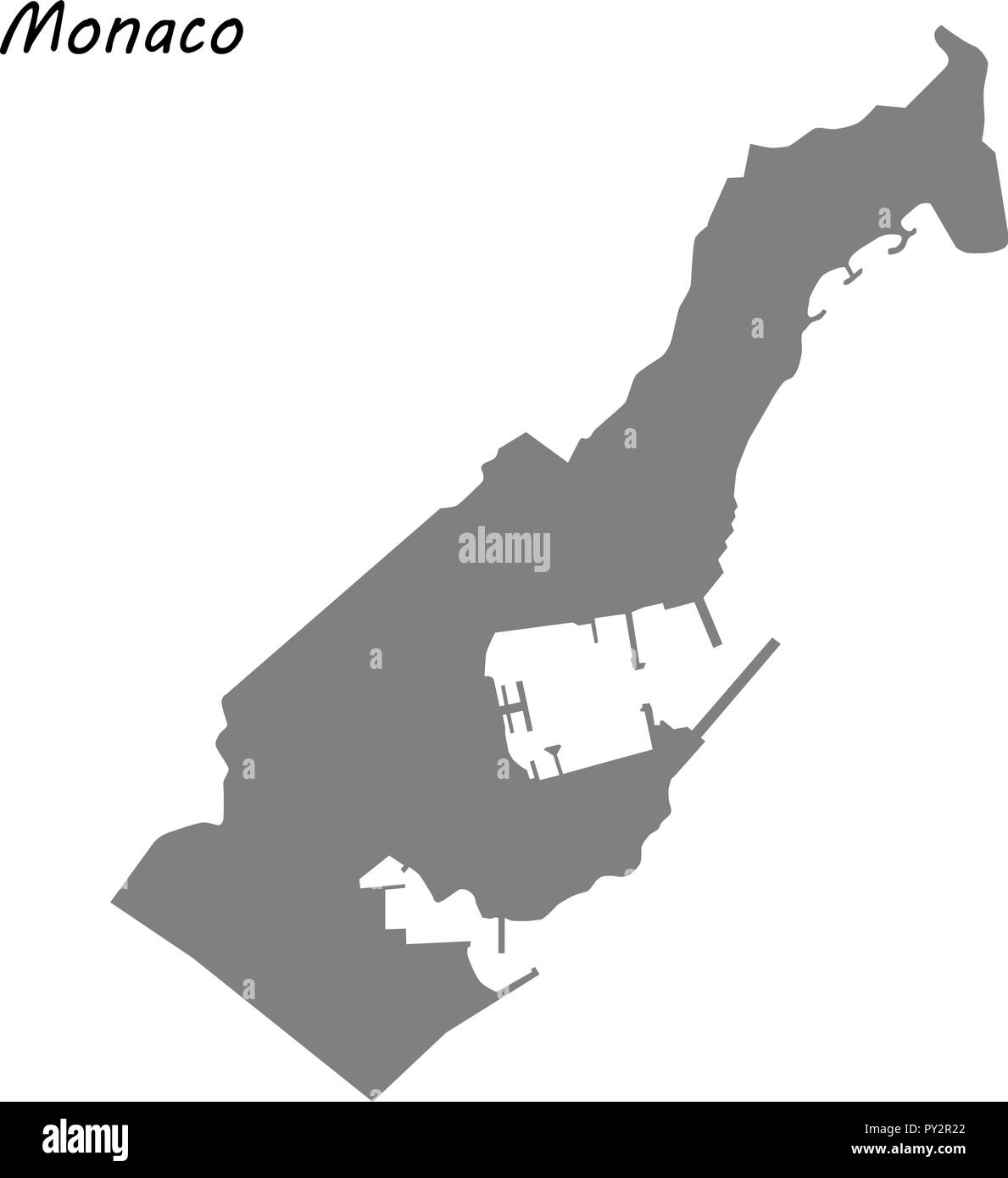 Map of monaco isolated Black and White Stock Photos & Images - Alamy