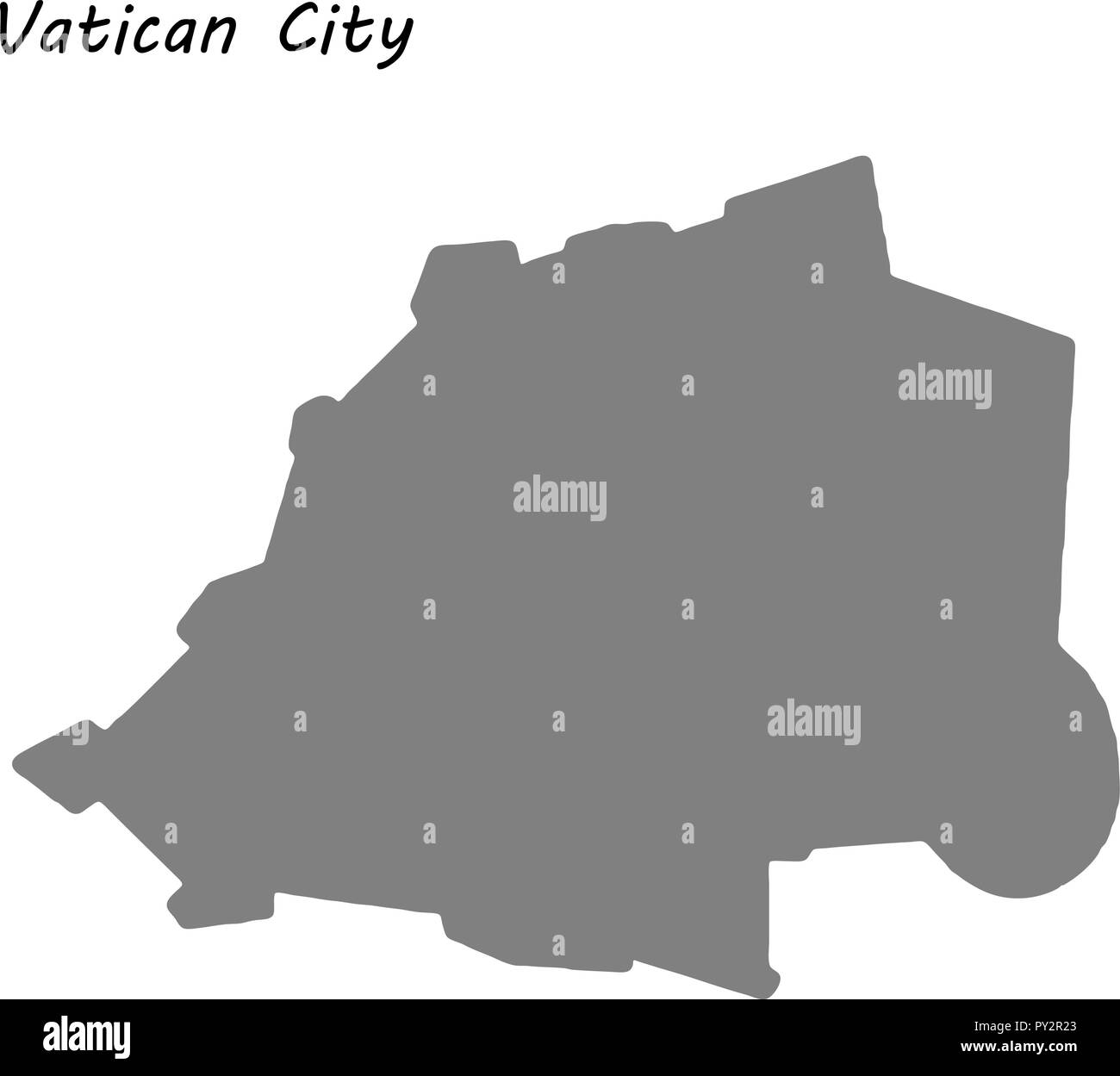 High quality map of Vatican City . Vector illustration Stock Vector ...