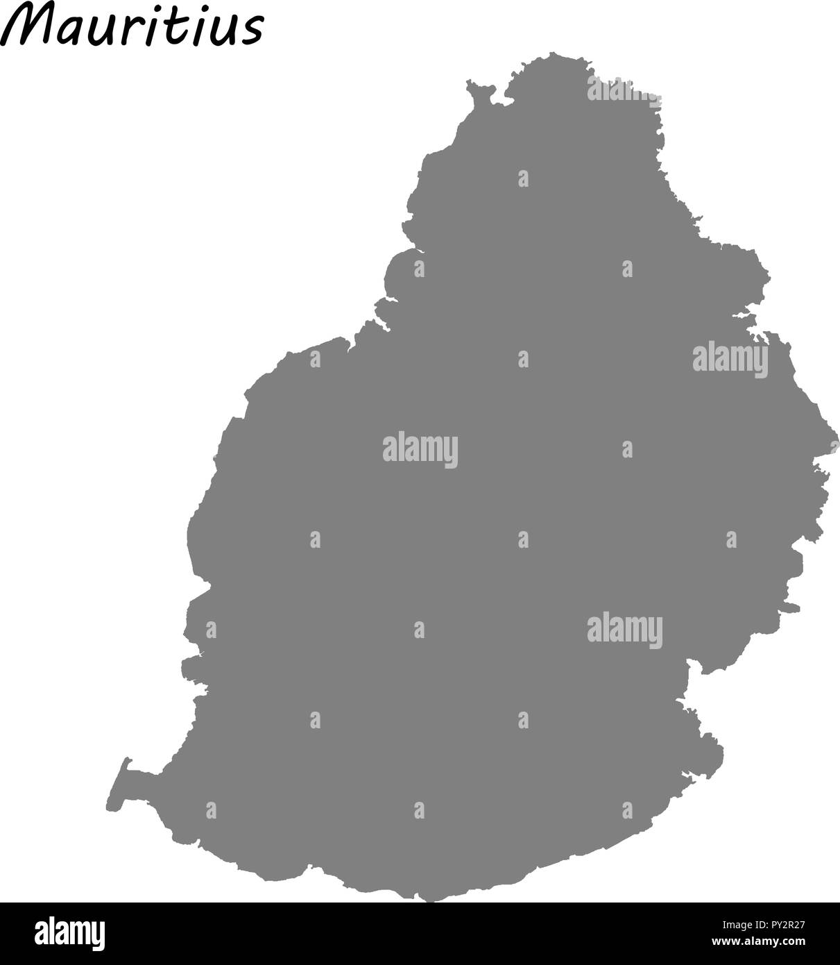 High quality map of Mauritius . Vector illustration Stock Vector Image ...