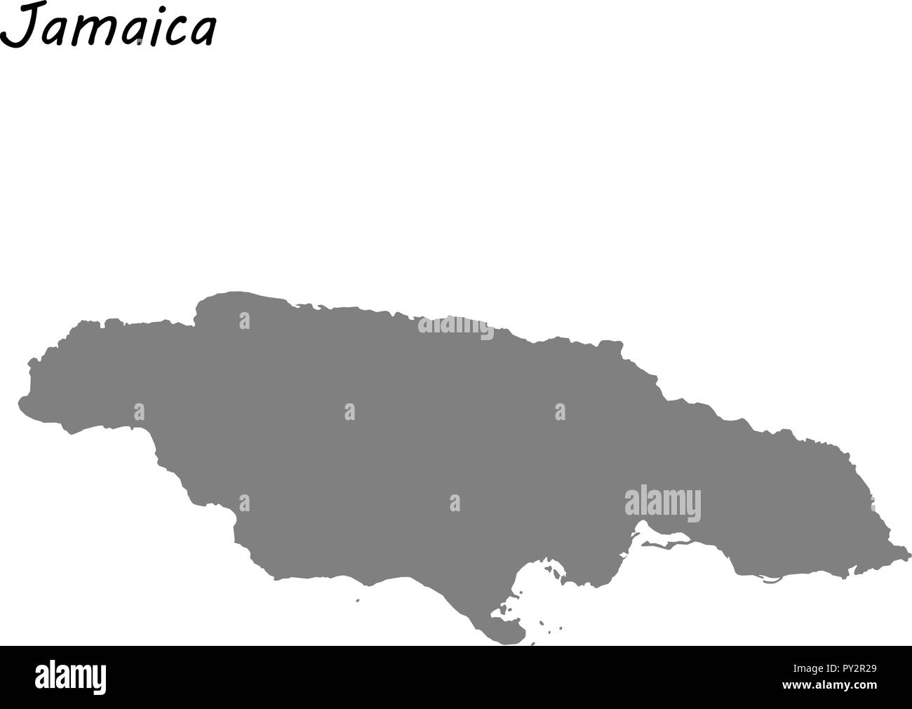 High quality map of Jamaica . Vector illustration Stock Vector Image ...