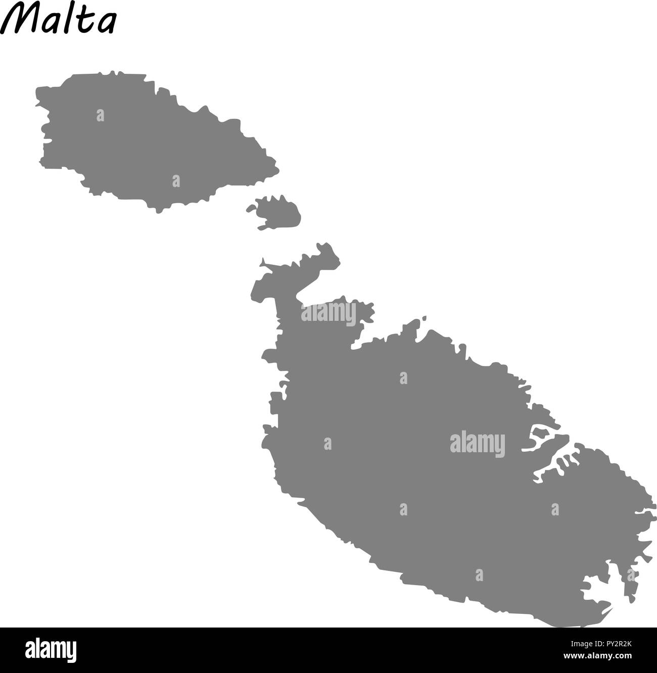 High quality map of Malta . Vector illustration Stock Vector Image ...