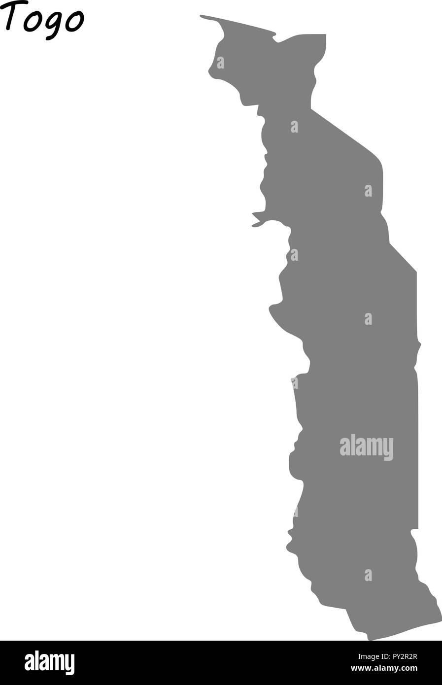 High quality map of Togo . Vector illustration Stock Vector Image & Art ...