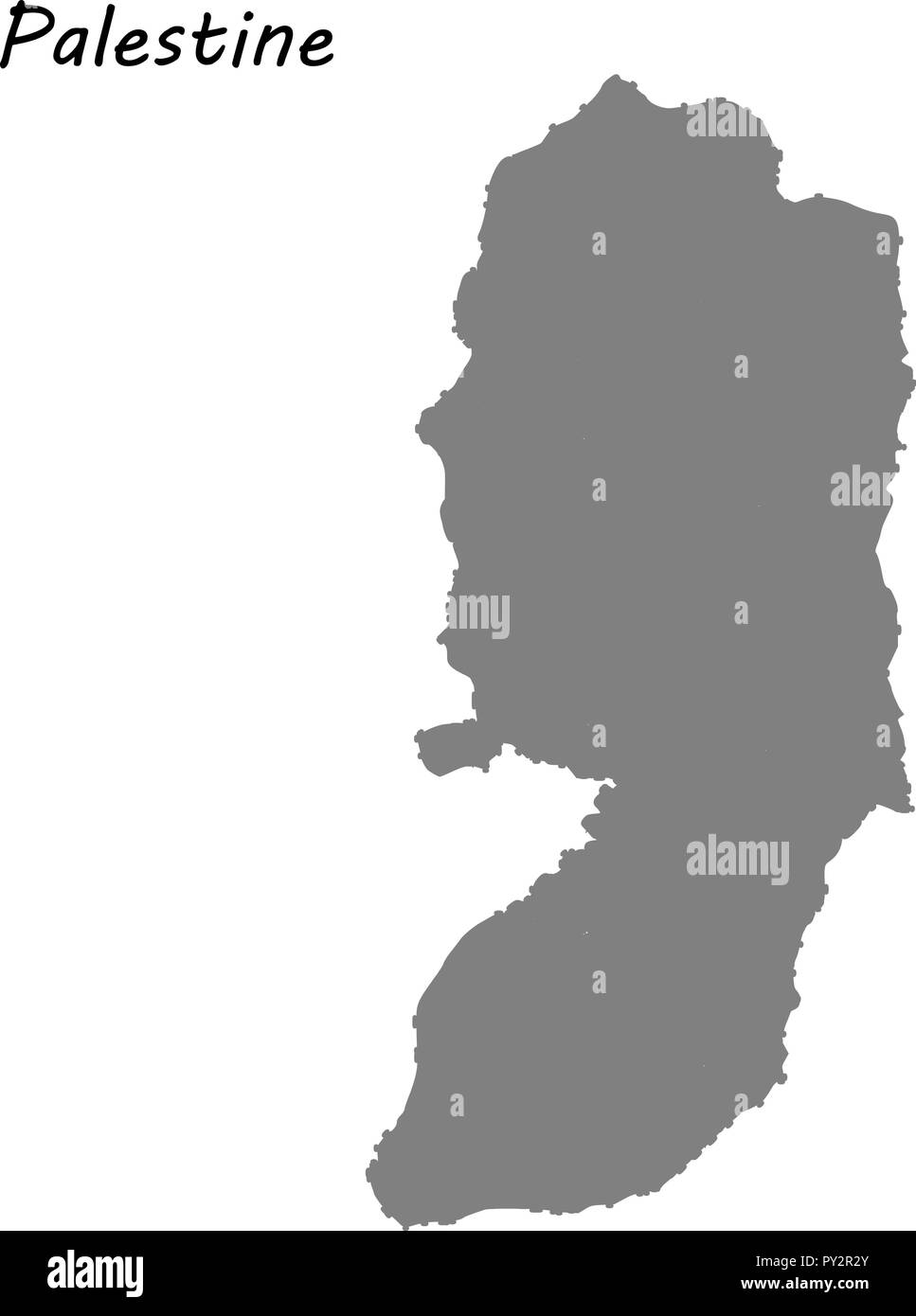 High quality map of Palestine . Vector illustration Stock Vector Image ...