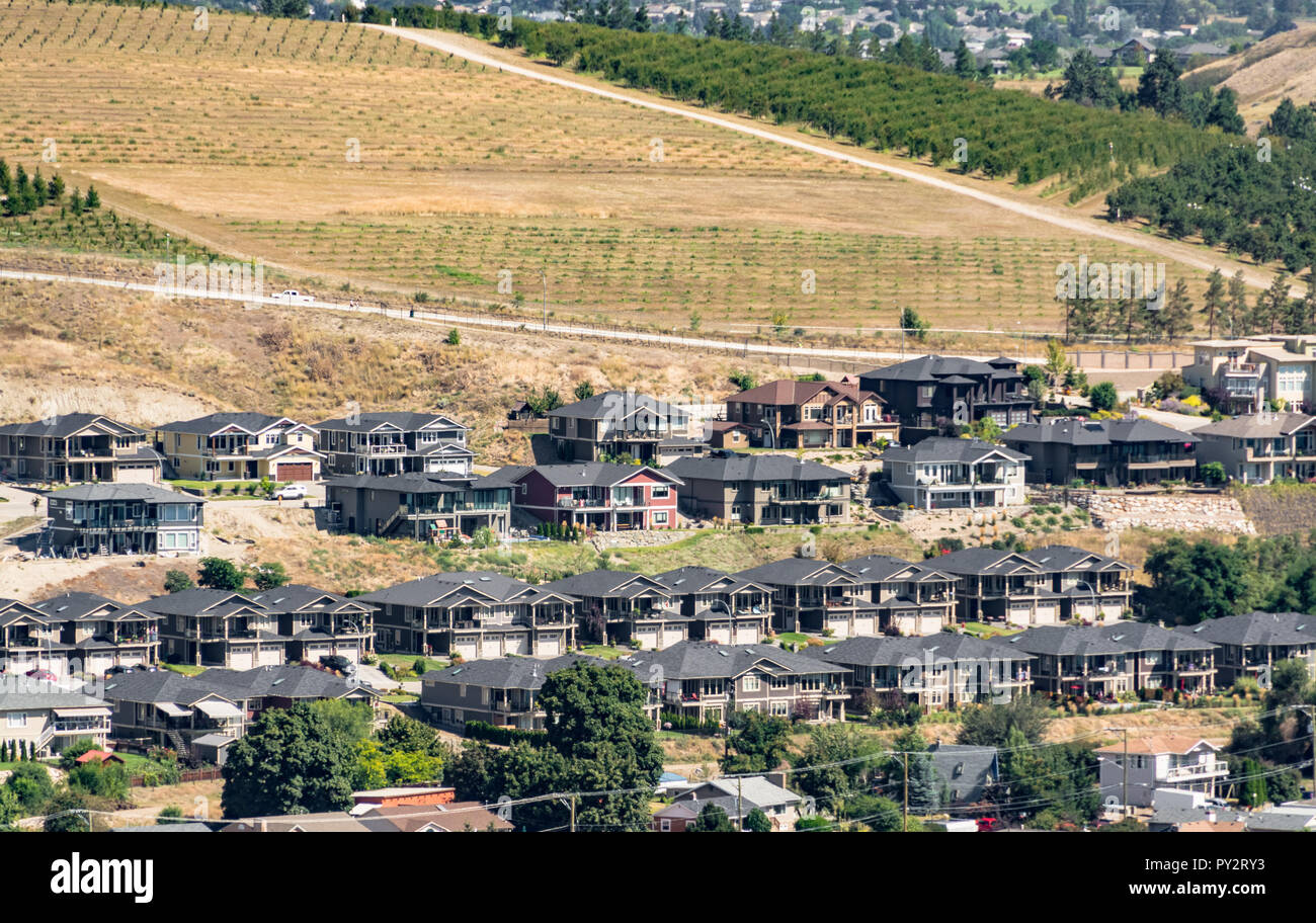 Perfect neighbourhood. Block of residential houses in suburban area ...