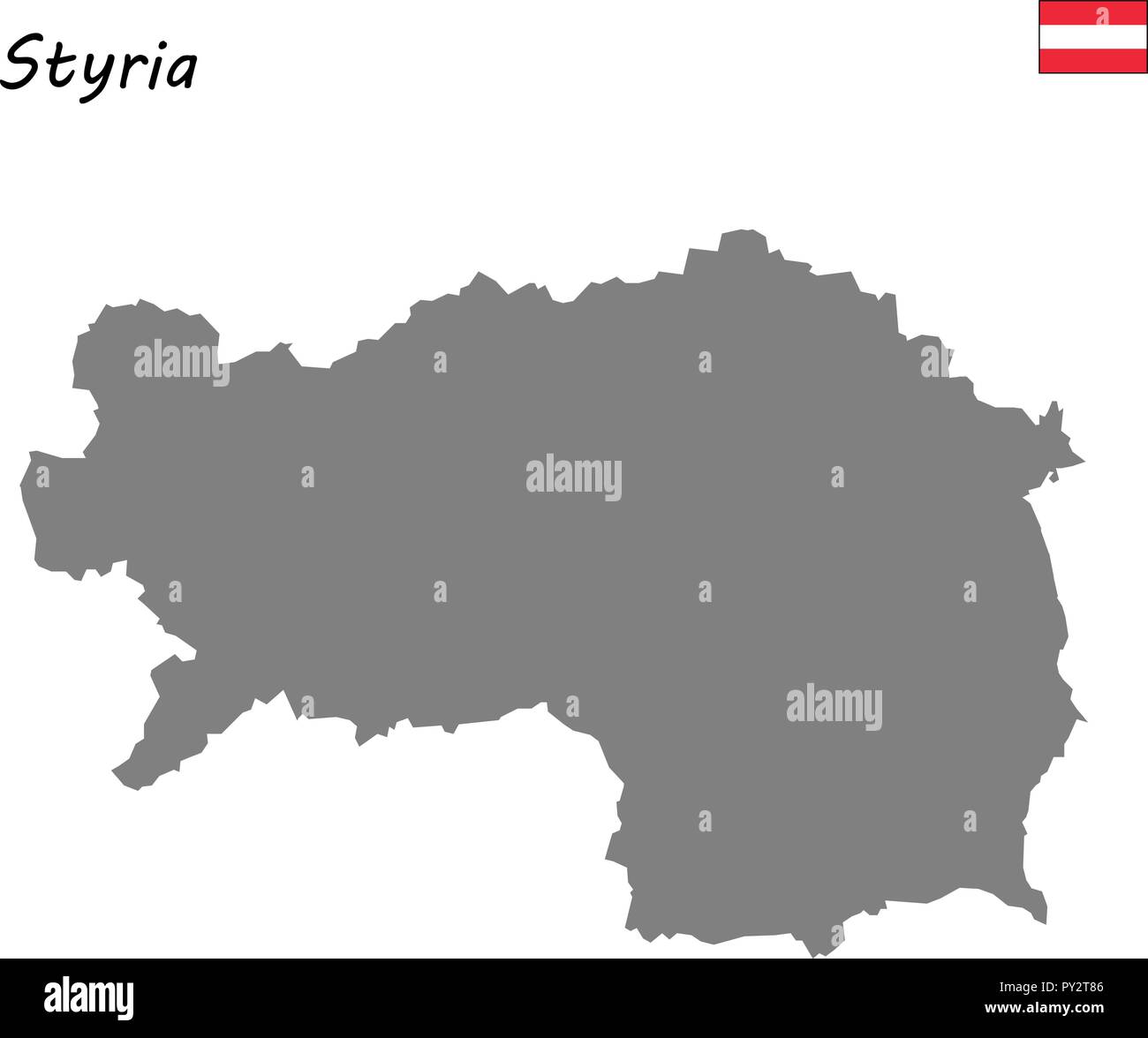 Styria austria map hi-res stock photography and images - Alamy